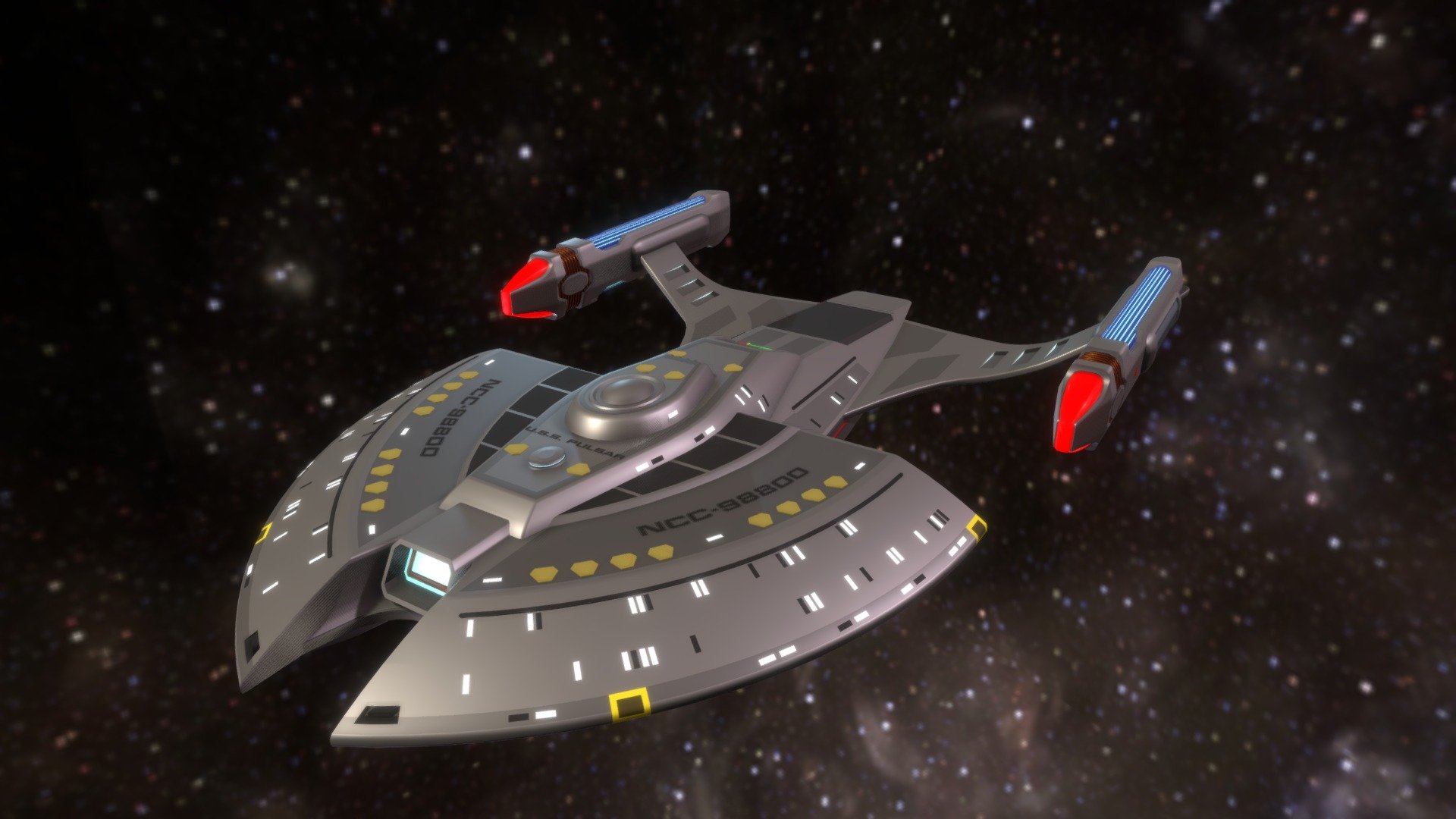 Pulsar Class Starship - 3D model by loopholehacker [f741588] - Sketchfab