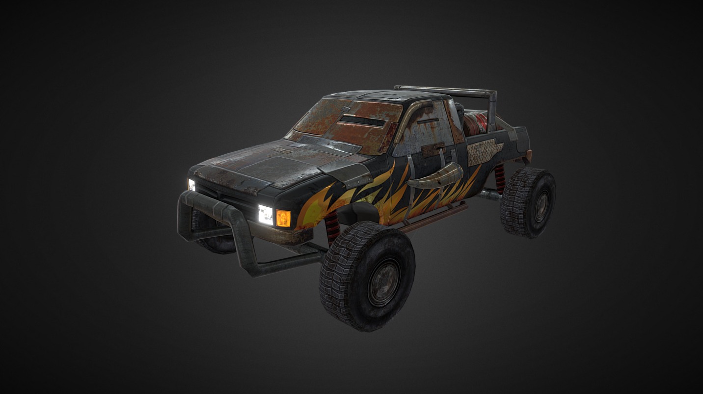 Post apocalyptic car - 3D model by daveVertex [f7437eb] - Sketchfab