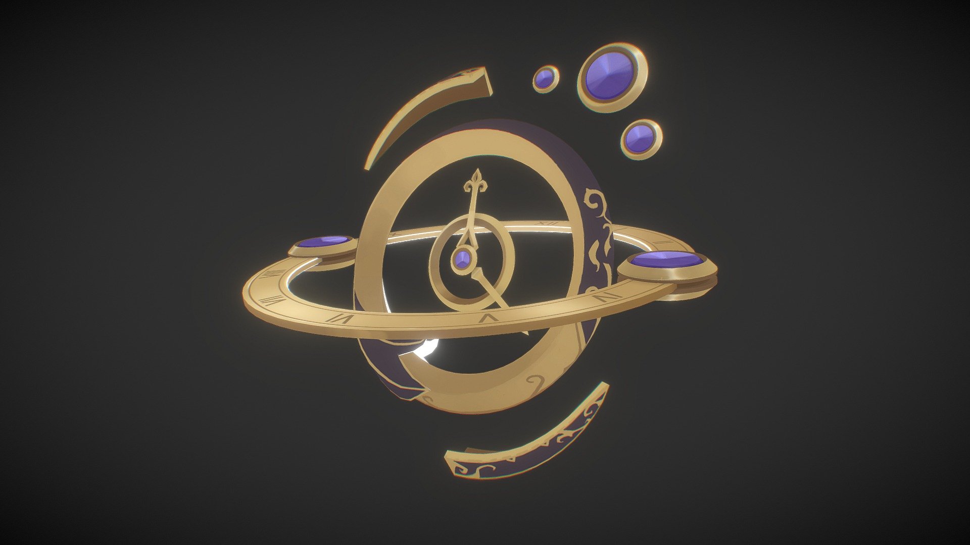 Lisa Weapon Clock Ring - 3D model by goodend [f74e858] - Sketchfab