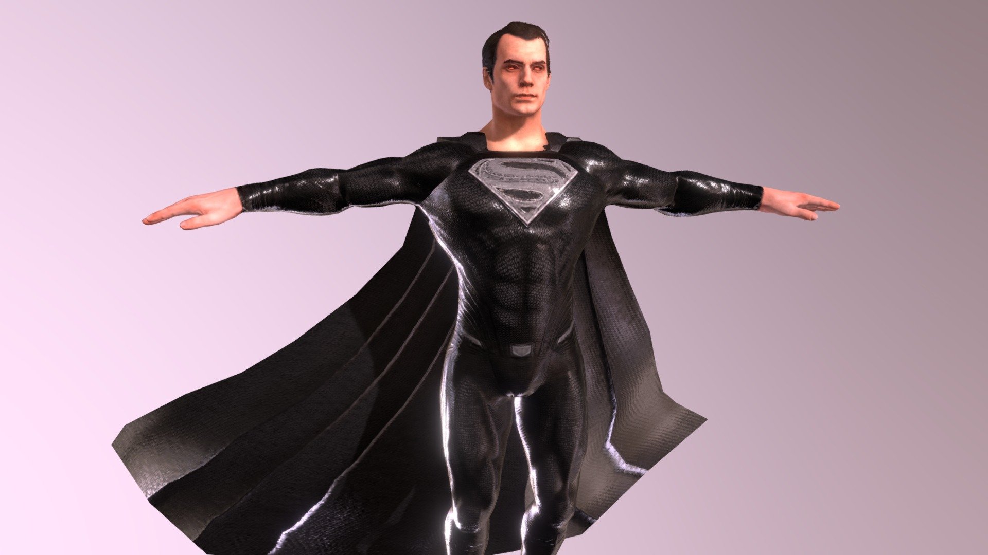 Superman (Henry Cavill) Black Suit 3D model - Buy Royalty Free 3D model ...
