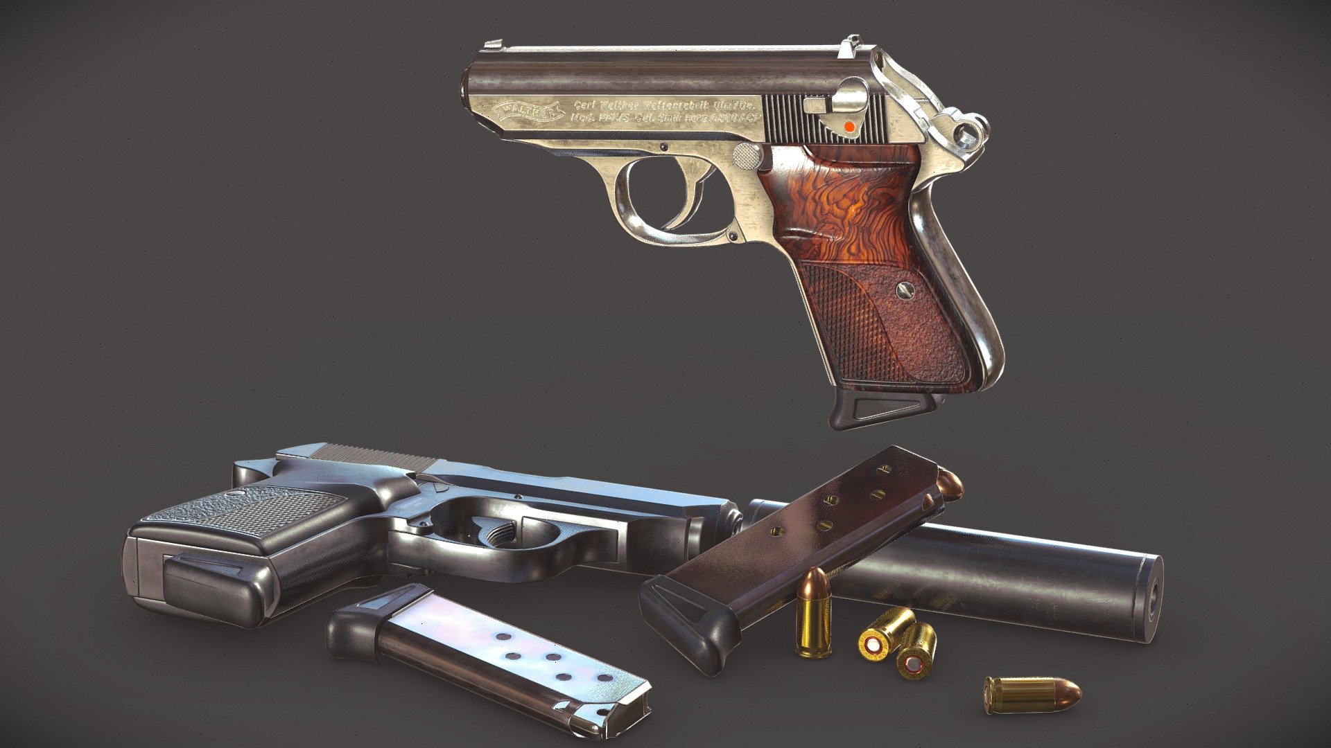 Walther PPK .380 - 3D model by Joche007 (@fkboy123) [f756eb4] - Sketchfab