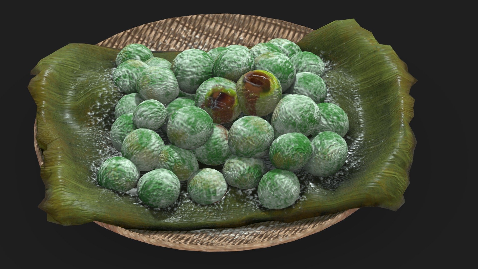 Ondeh Ondeh - a South East Asian Snack 3D Model - 3D model by Trine ...