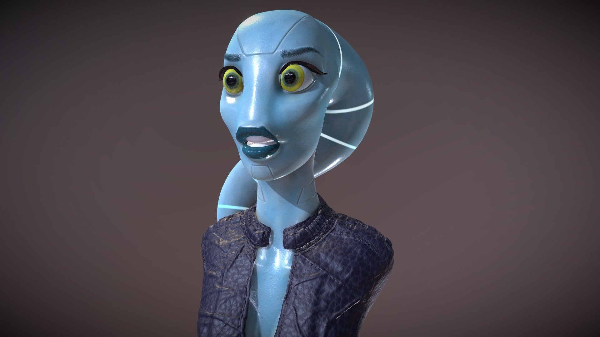 ZBrush | Blue Alien Lady Concept - 3D model by cellochica [f75bf1b] - Sketchfab