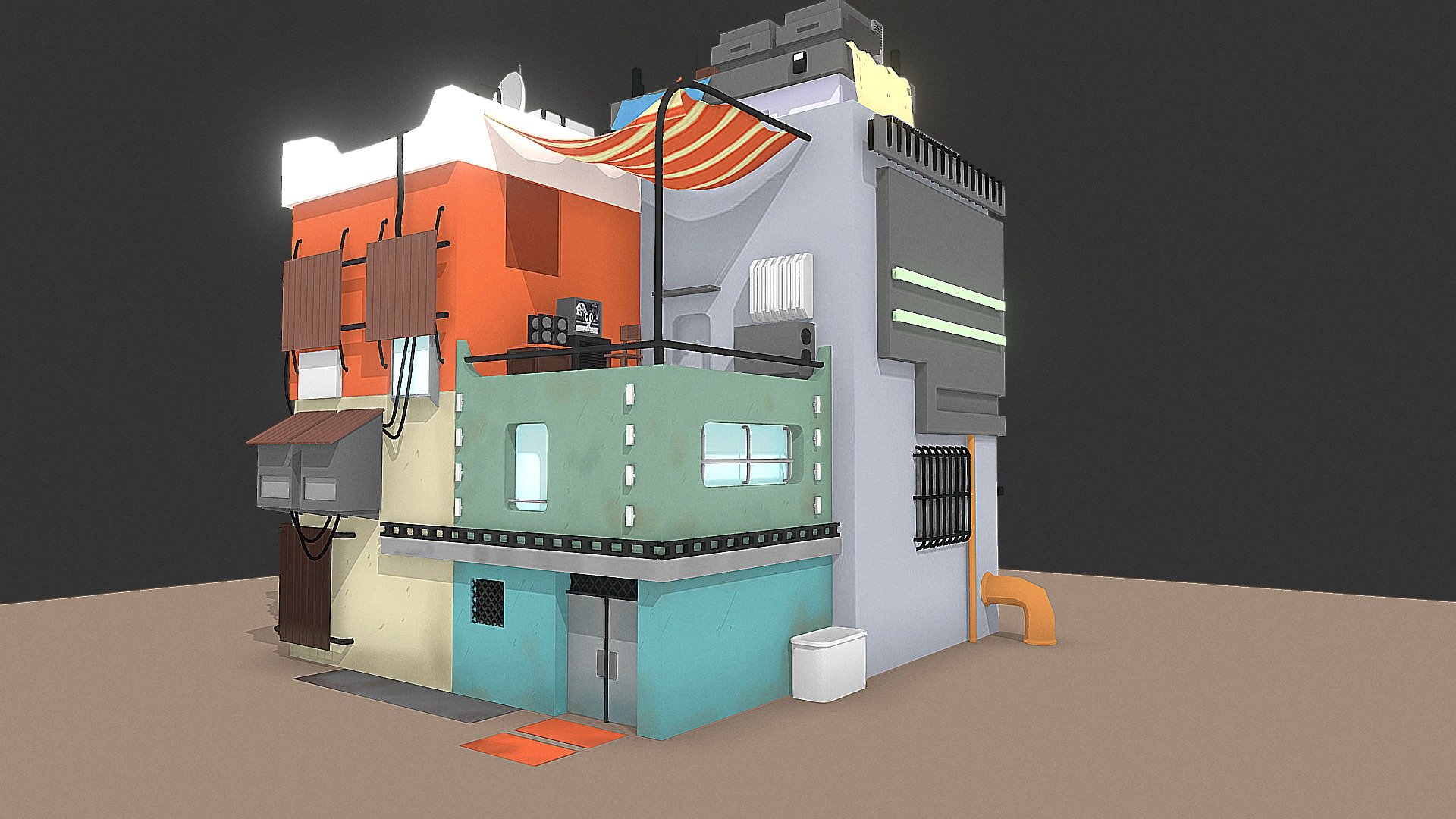 building - 3D model by muaz [f75f0ae] - Sketchfab