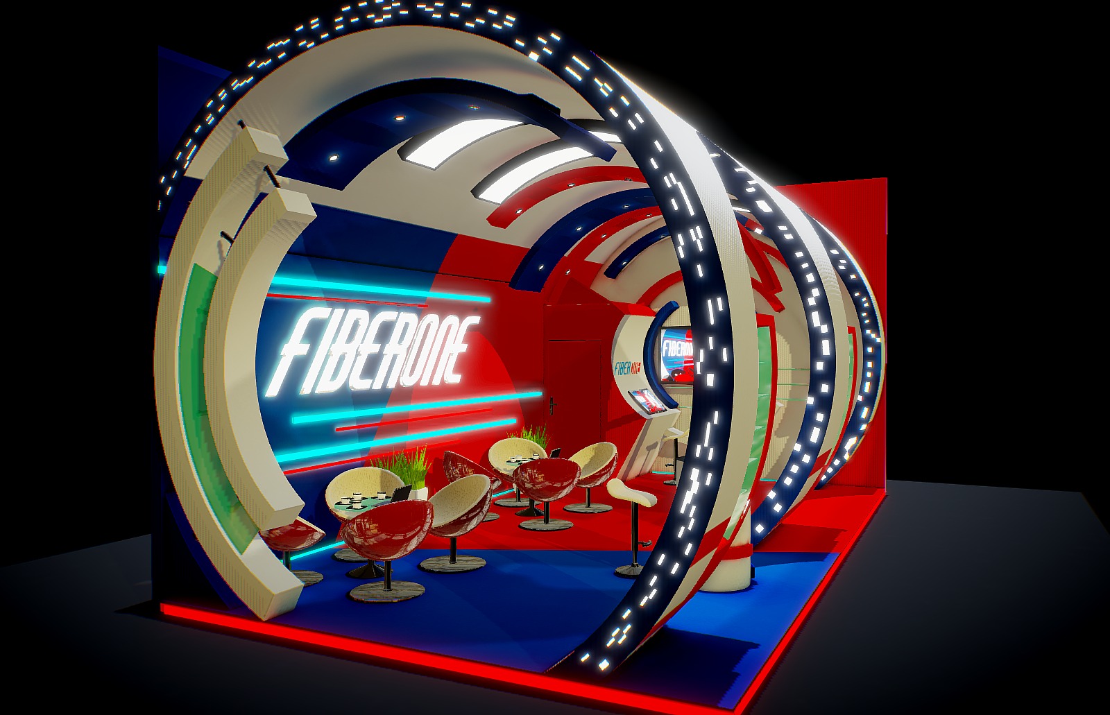 Fiber One - stand design - 3D model by rotating3d.com (@3dpeter ...