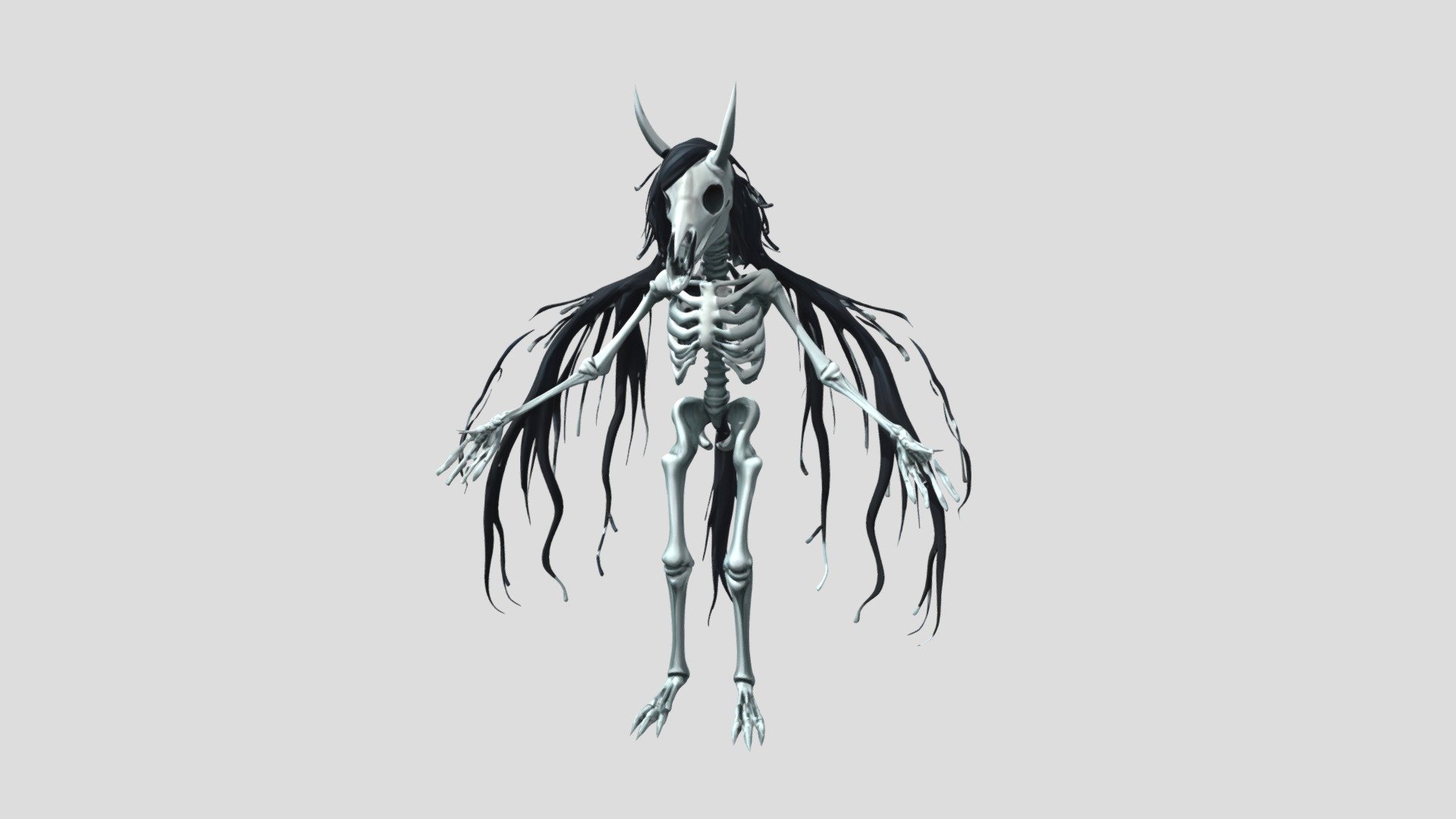 Horned Skeletal Entity - Dark Fantasy Character - Download Free 3D ...