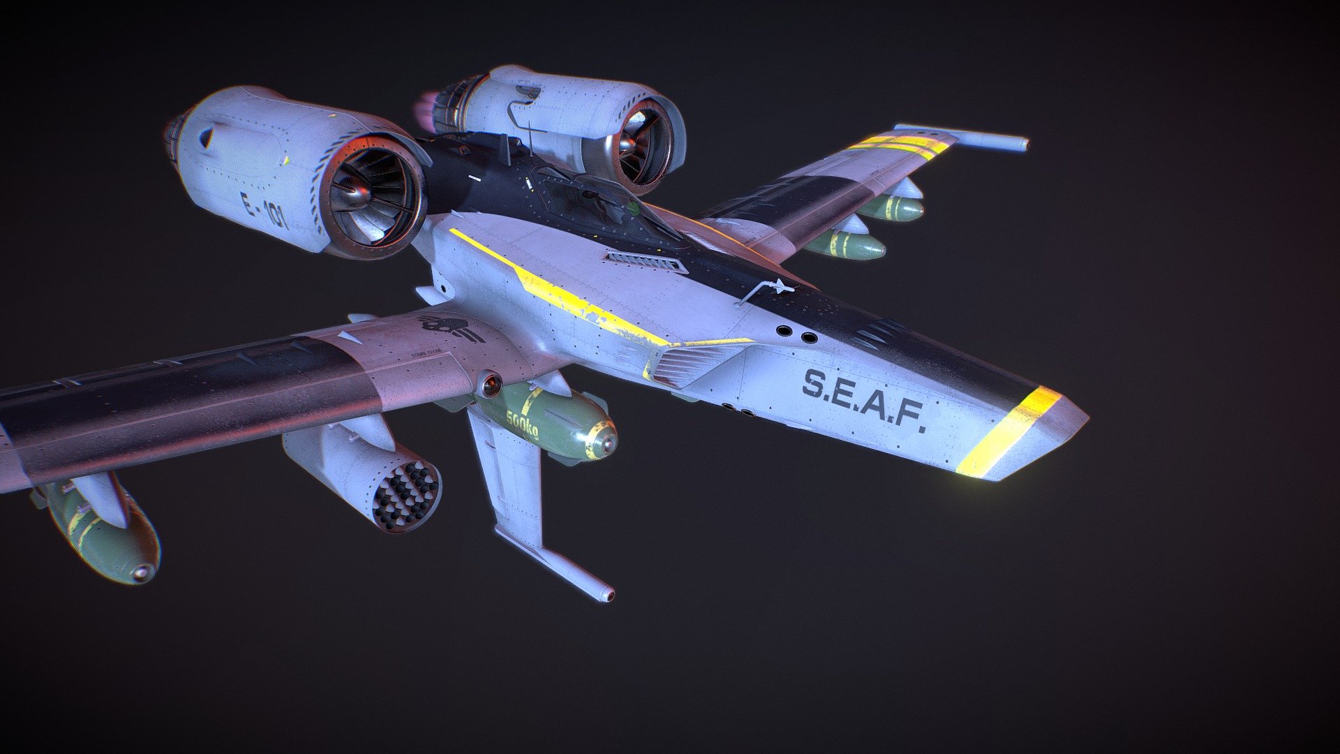 Eagle Close Air Support (Helldivers2 reimagined) - 3D model by Glumais ...