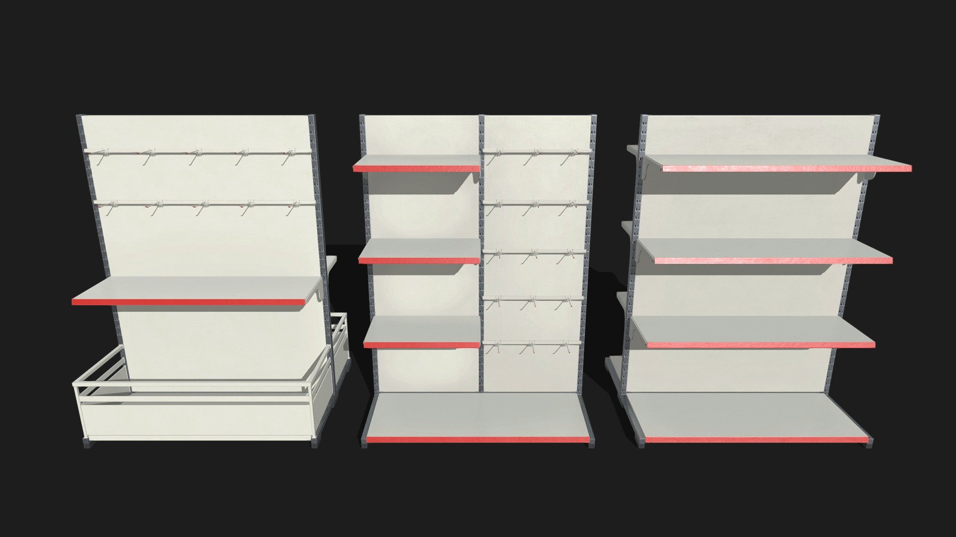 Clean Store Shelf Pack. - Buy Royalty Free 3D model by JorgeLuizP96 [f777613] - Sketchfab Store