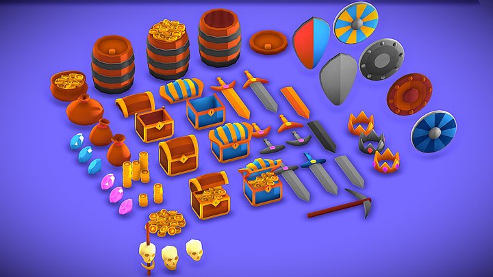 Pack 3D models - Sketchfab