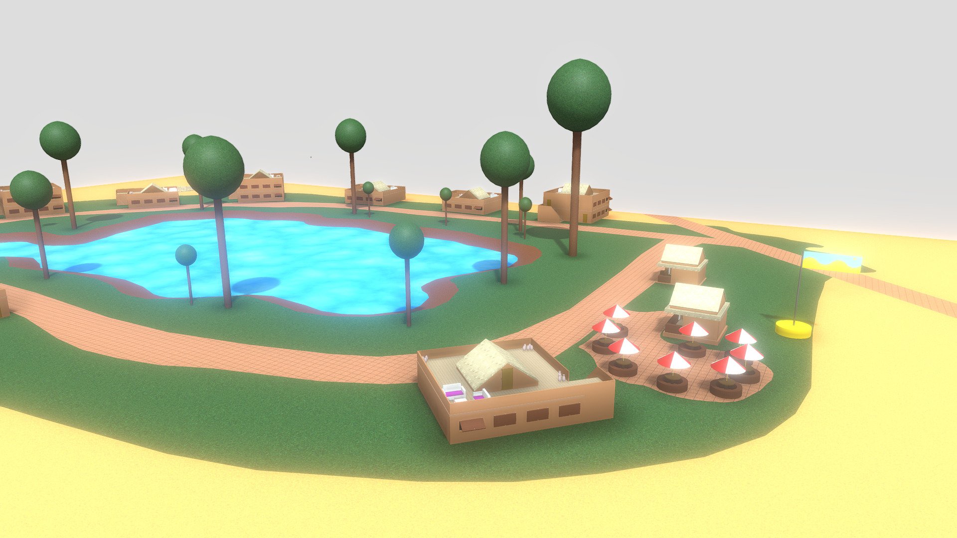 Desert Oasis - 3D model by martyn169 [f77c478] - Sketchfab