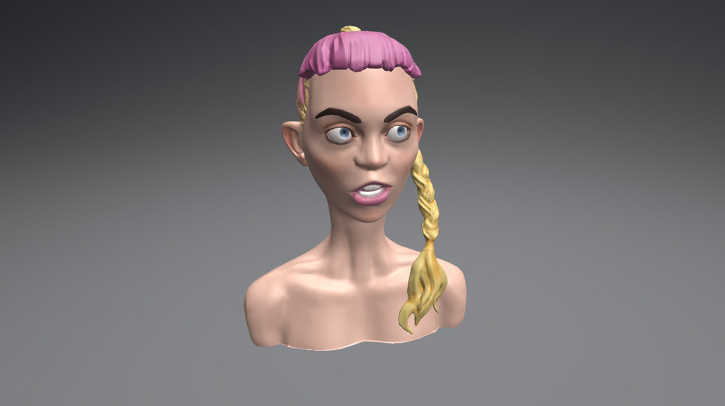Day 5 Caricature - Grimes - 3D model by Gemma Suen (@gemmasuen ...