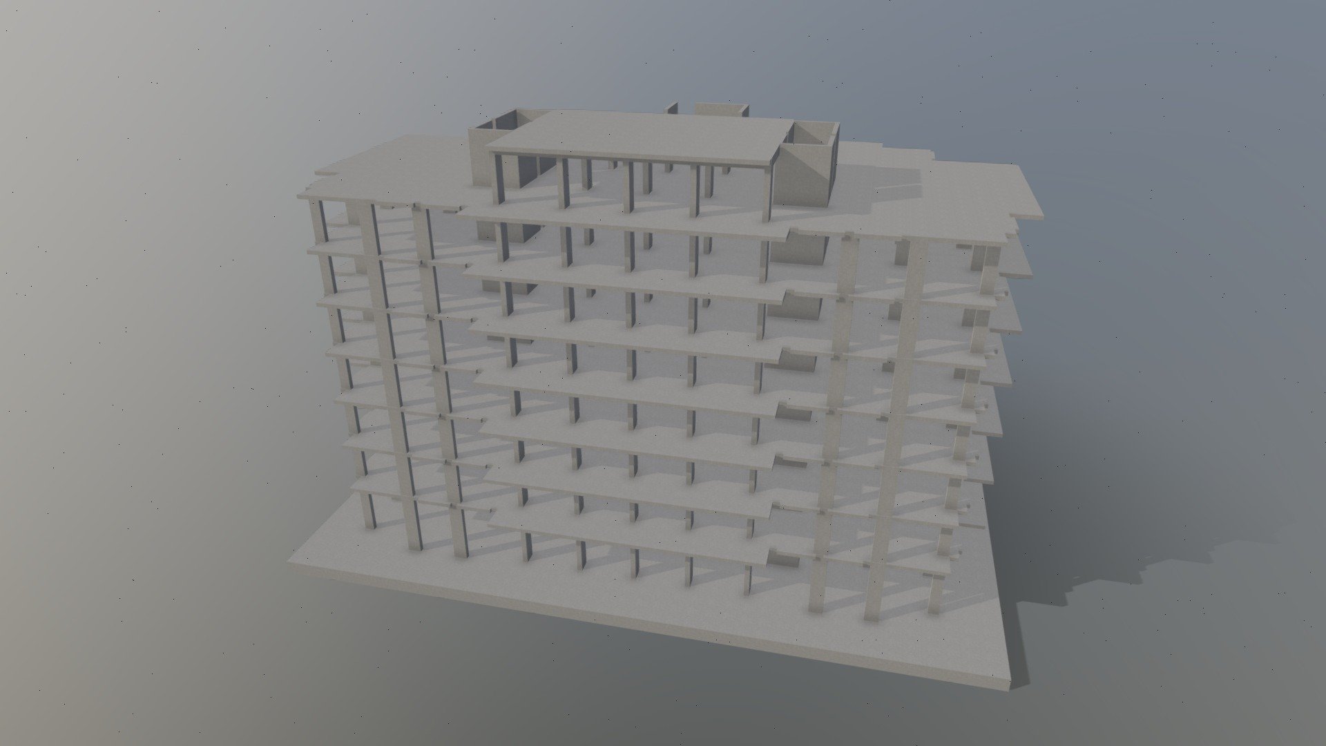 Structural Concrete Flat Slab Model - 3D model by Atarjioa [f784c79 ...
