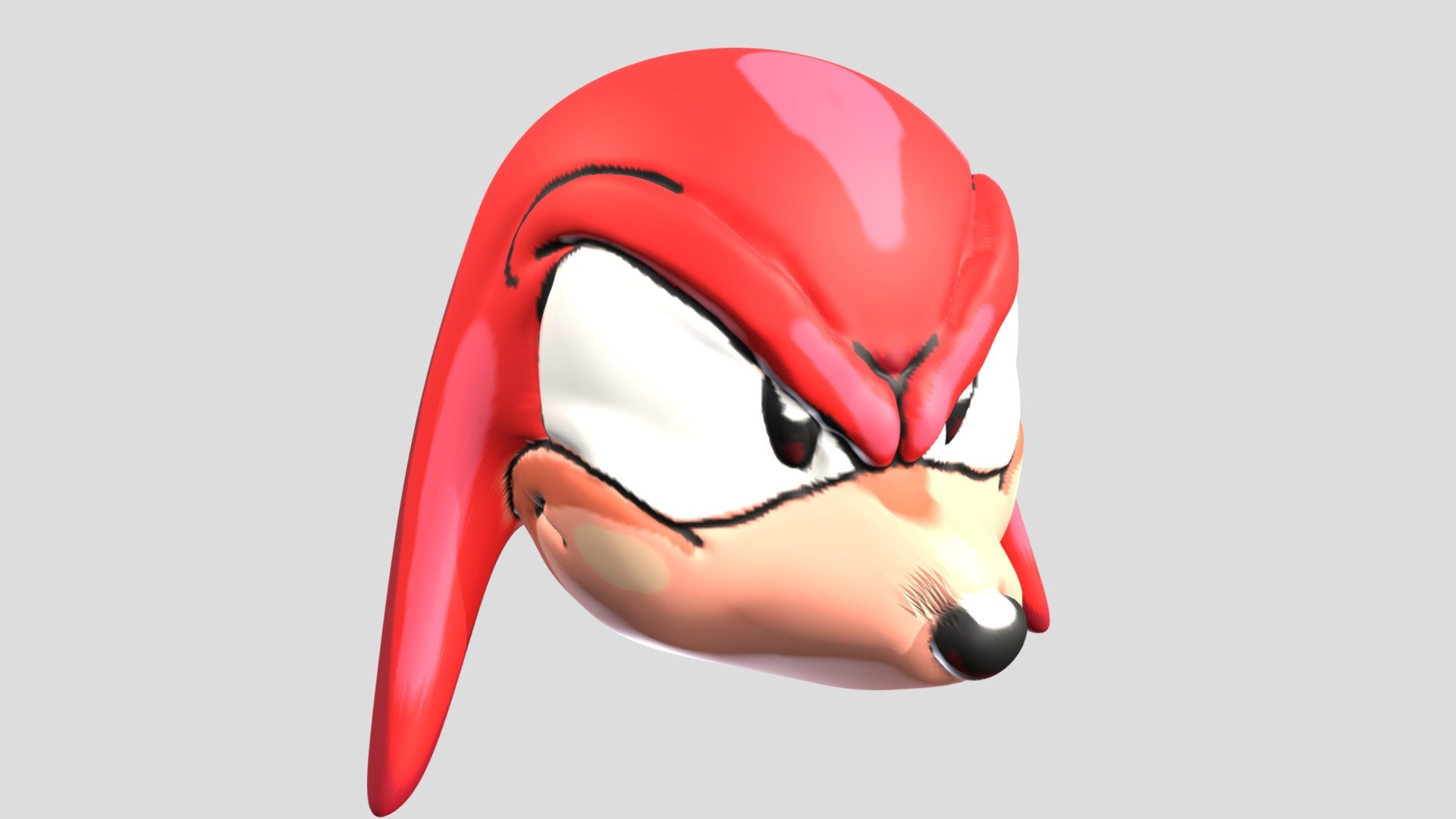 Knuckles head - Download Free 3D model by smorpborp [f78c1d2] - Sketchfab
