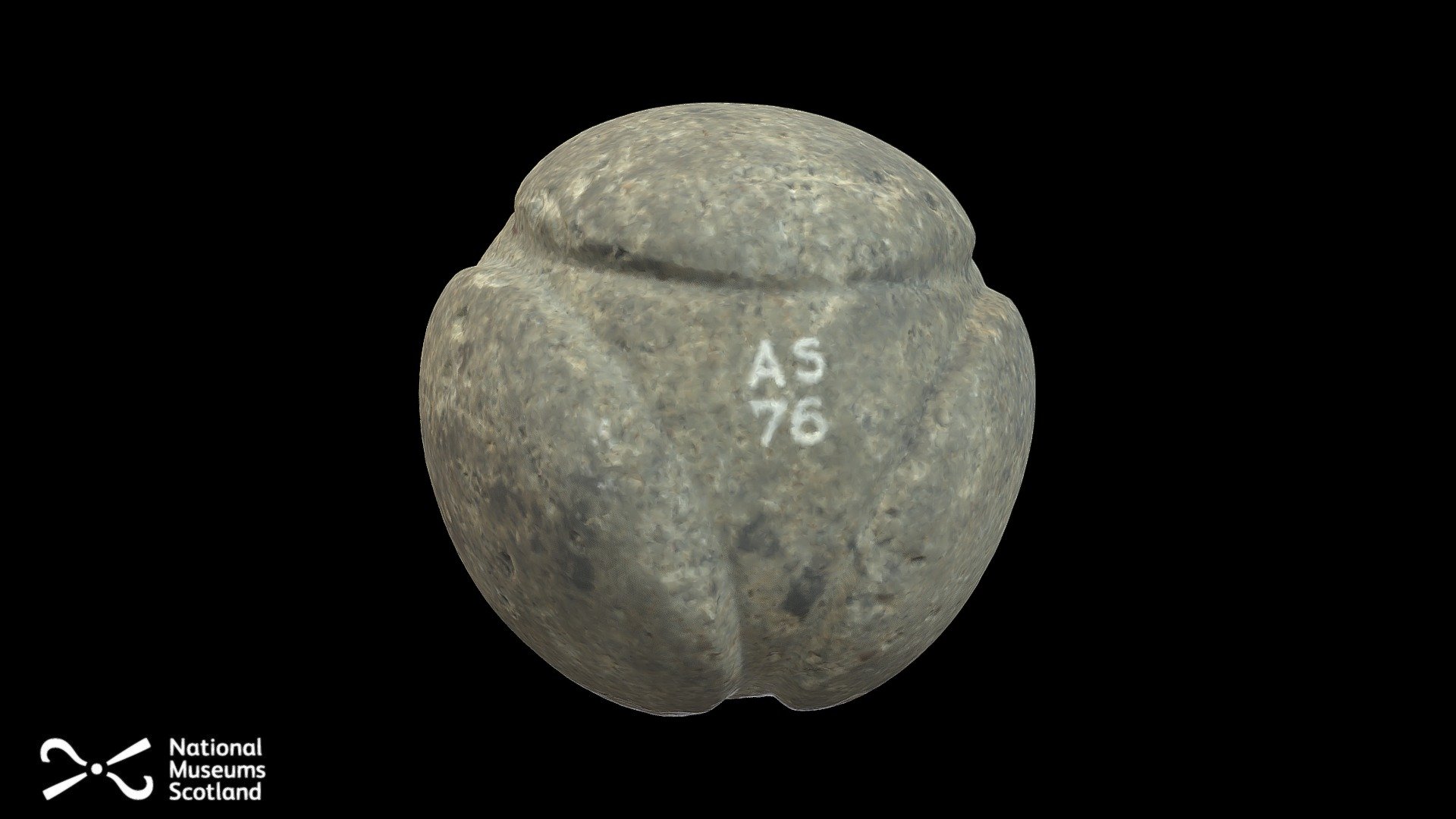 Carved stone ball, Herschel Hill, Fordoun - 3D model by National ...