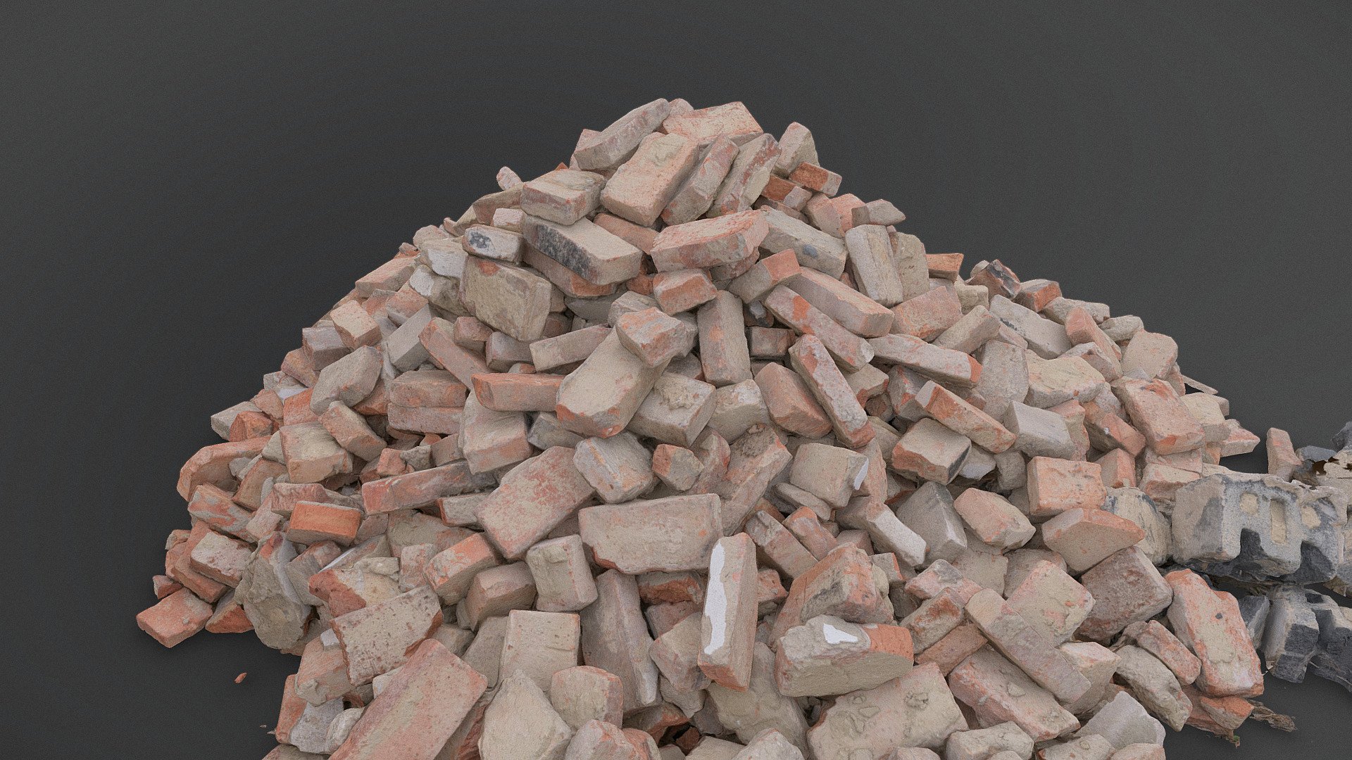 Ruined construction debris bricks - Buy Royalty Free 3D model by ...