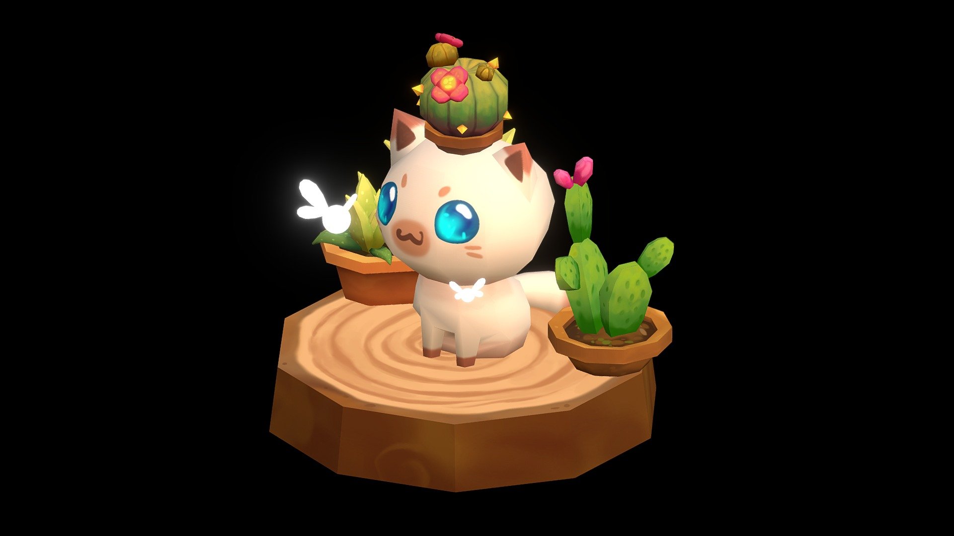 Cat & fireflies - Buy Royalty Free 3D model by elements (@elements ...