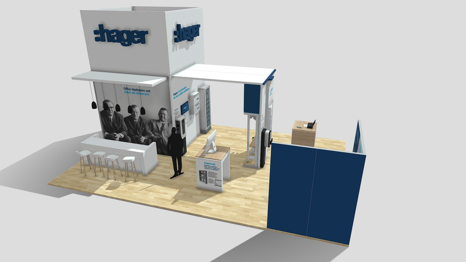 stand 54m2 test 2022 - 3D model by Studio_Hager [f79411b] - Sketchfab