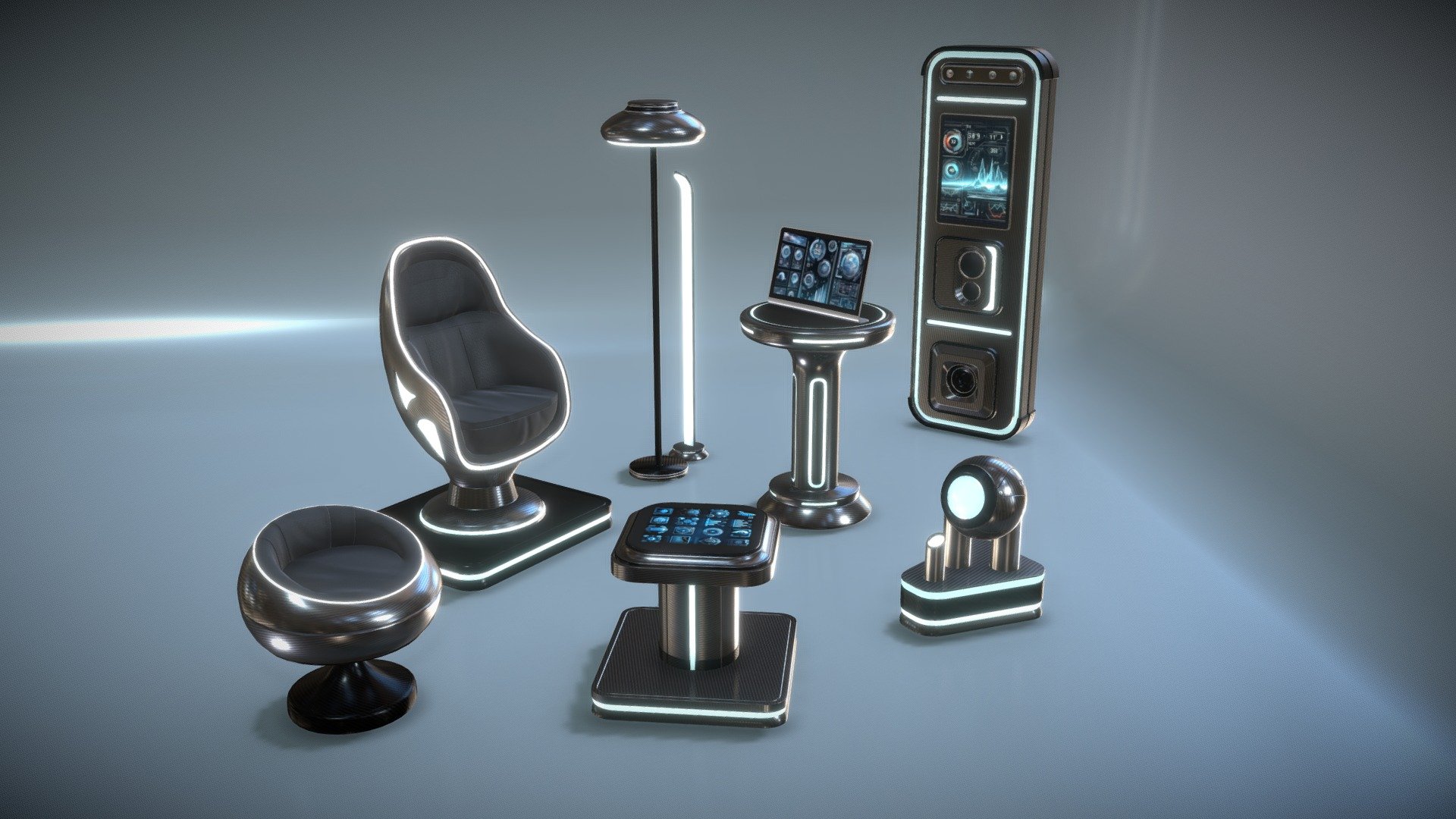 Futuristic Furniture - Buy Royalty Free 3D model by alixor22 [f794b3e ...