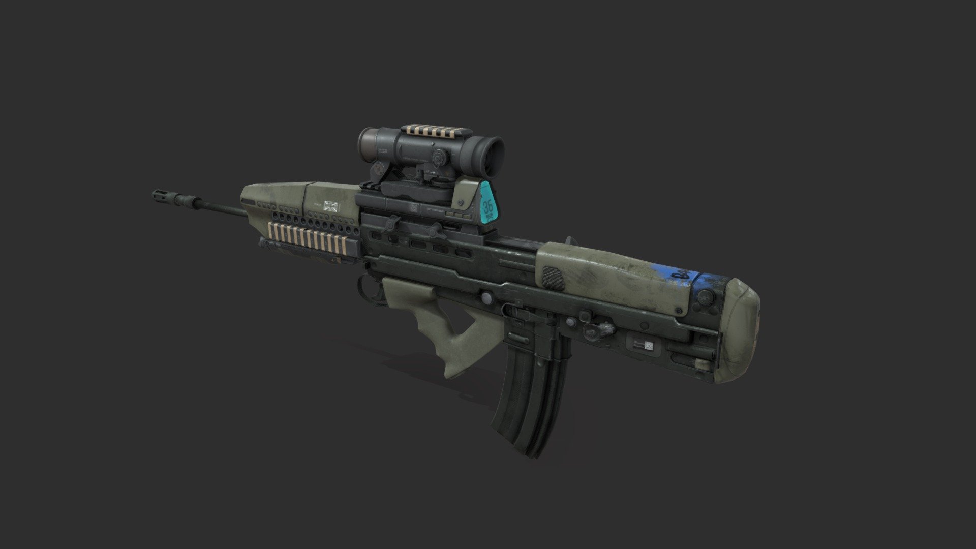 Halo - SA80 - 3D model by daniel.worden1 [f794f35] - Sketchfab