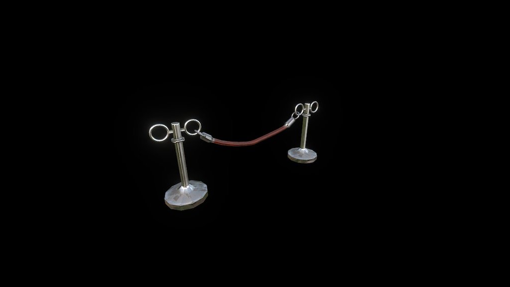 Velvet ropes and posts - 3D model by michelh3d [f79a589] - Sketchfab