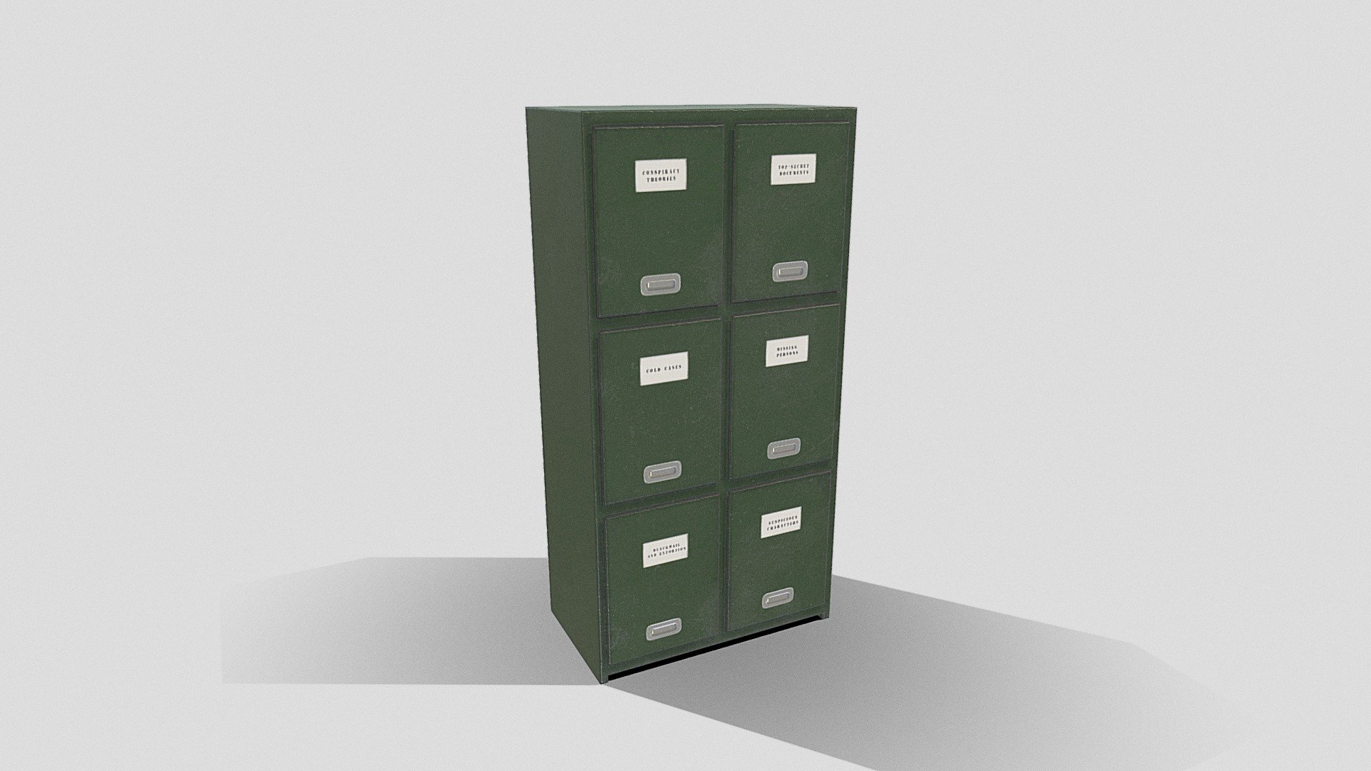 Filing cabinet - green - Download Free 3D model by Sousinho [f79a828 ...