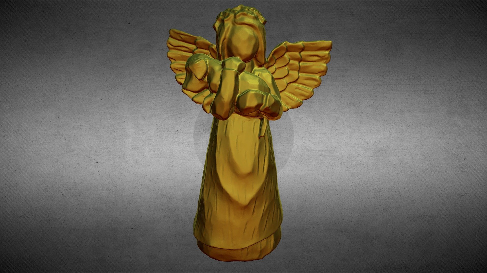 Angel Holding Puppy Big (low Res) - Buy Royalty Free 3D model by ...