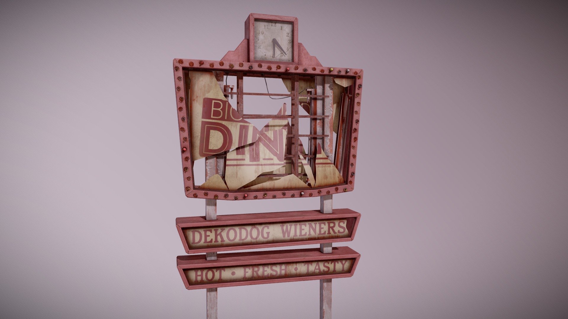 PAS - Post Apocalyptic Abandoned Sign 15 - Buy Royalty Free 3D model by ...