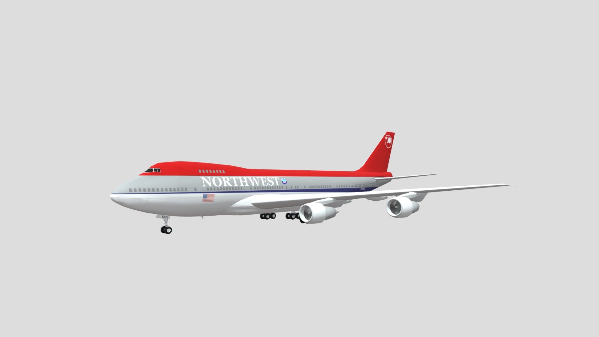boeing 747-151 northwest airlines - Download Free 3D model by zairiq ...