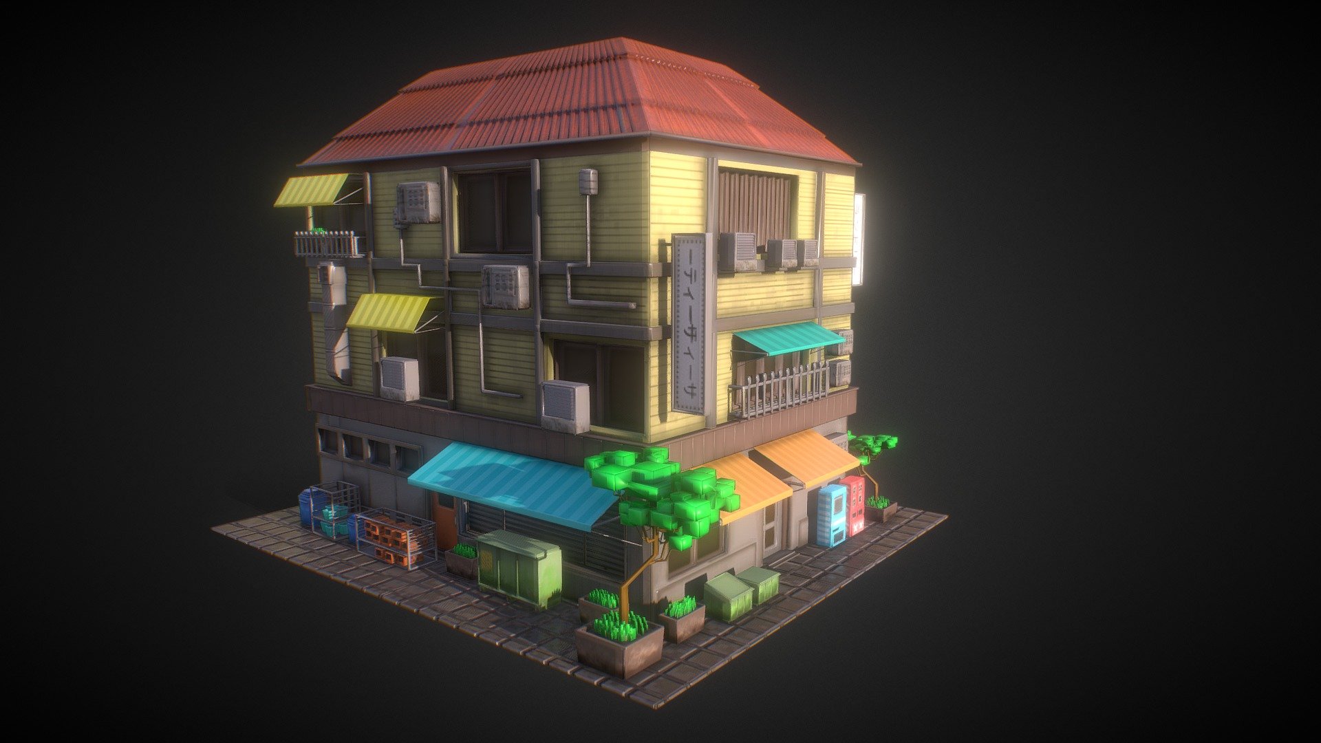 Voxel Building - 3D model by _voxel_ [f7a3208] - Sketchfab