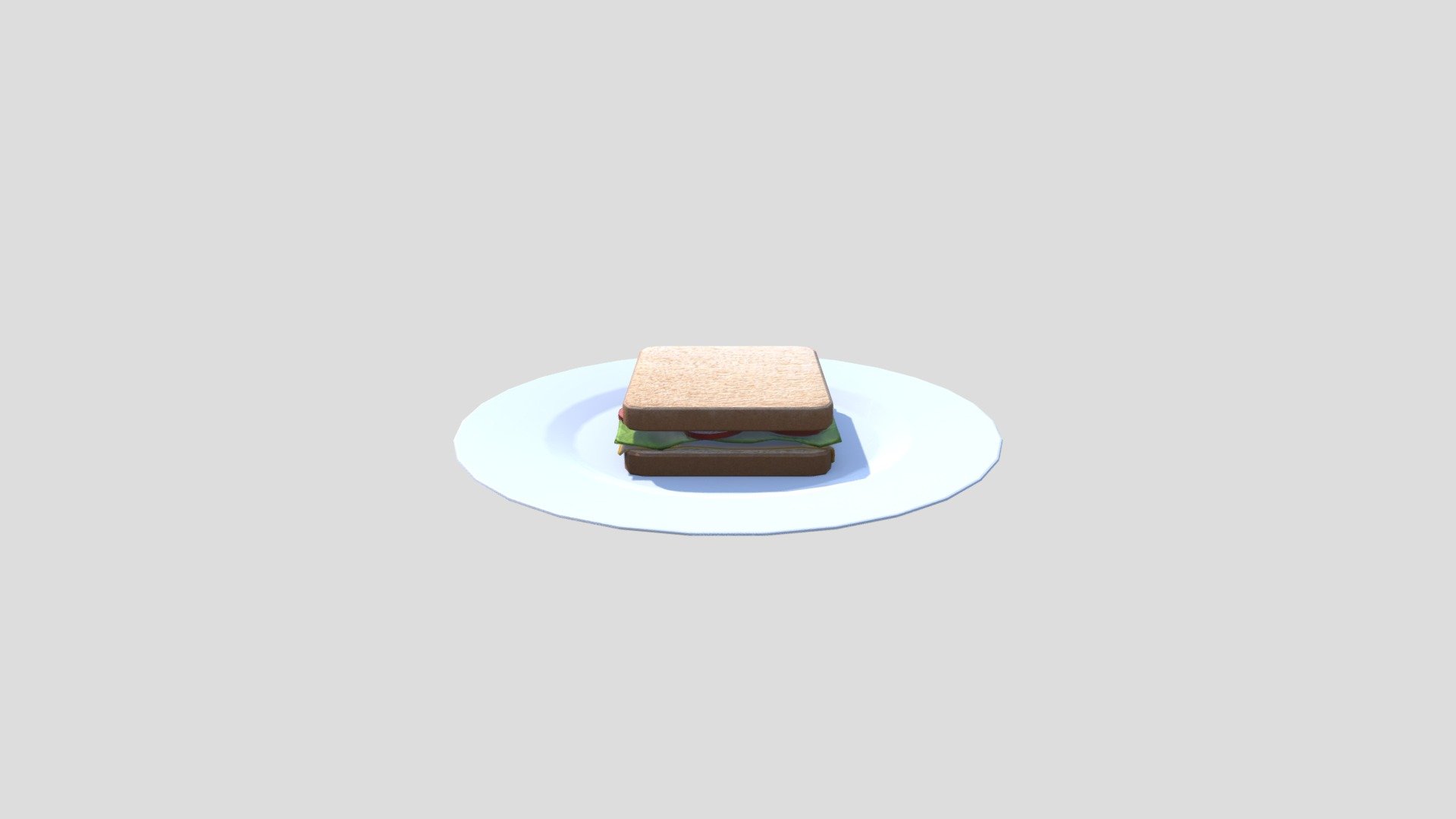 [Model 5] Sandwich on a plate - 3D model by Maxwell (@maxgwn) [f7a3d54 ...