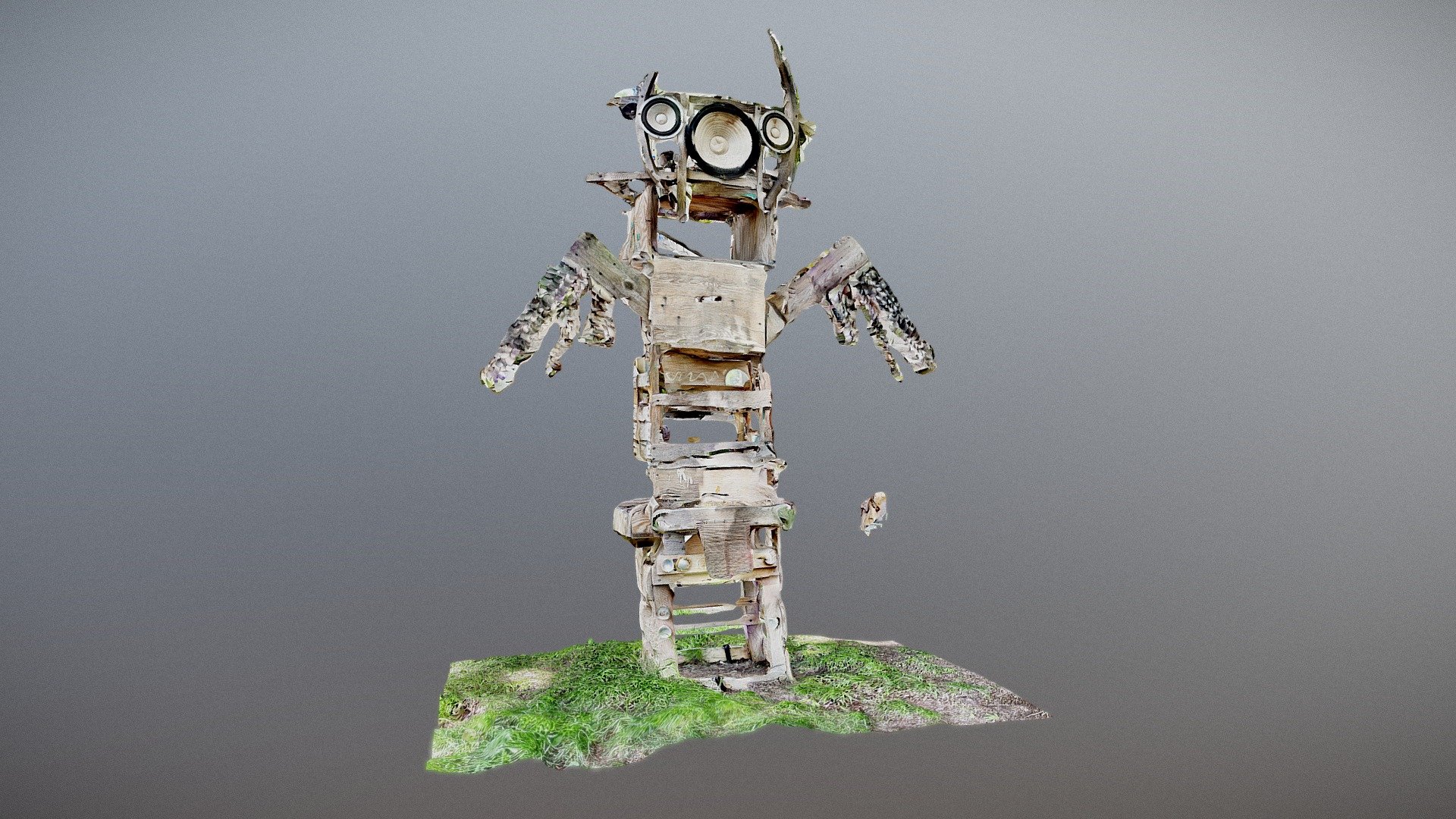 Scrap parts robot sculpture - iPhone 3d scan - 3D model by Jacek ...