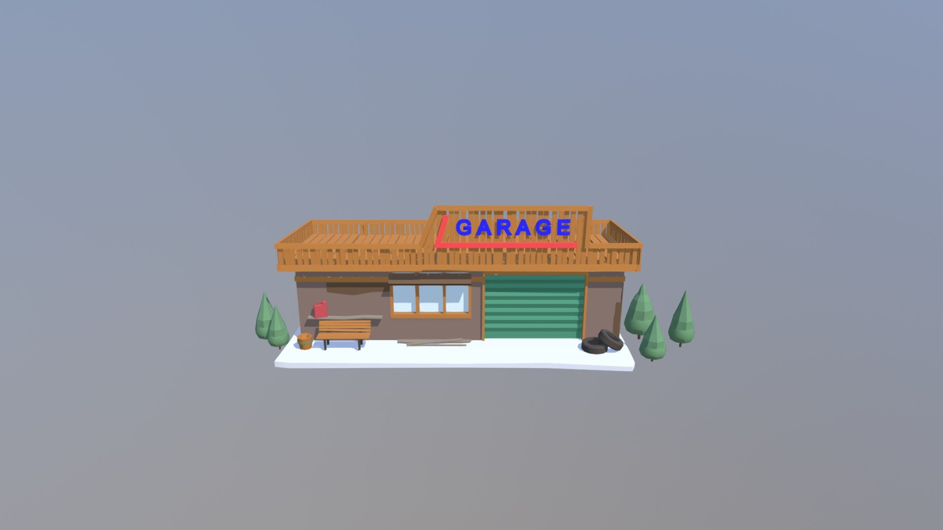 Garage - 3D model by anastasia_mist [f7aaff6] - Sketchfab