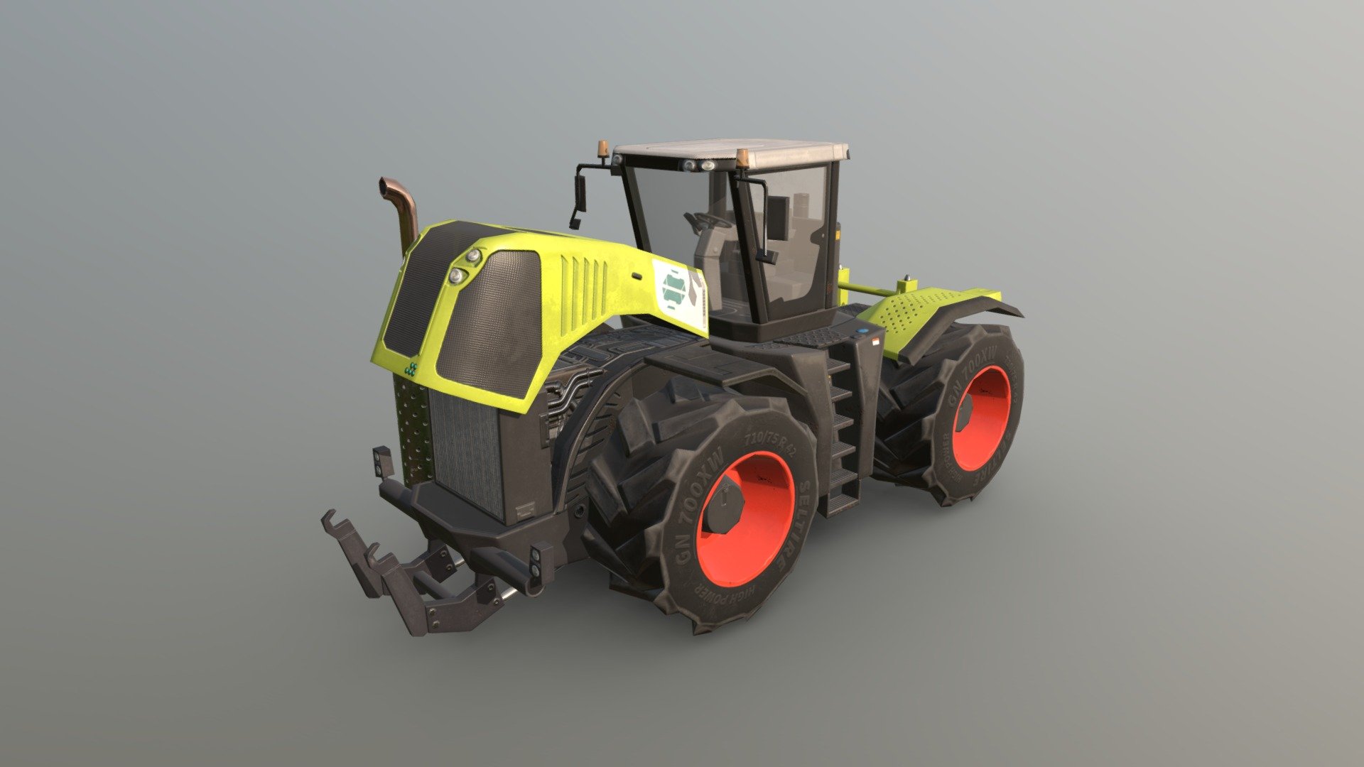 Tractor lowpoly - 3D model by Vladislav Kushnerov (@banshi5757 ...