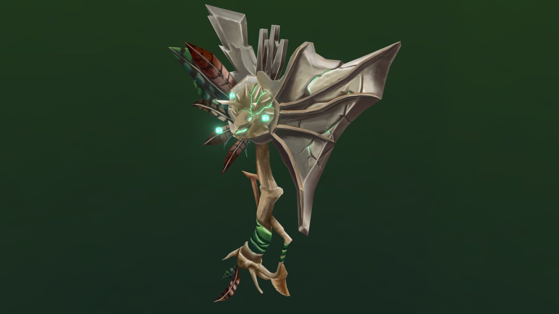 Primal Tri-spire Axe - 3D model by Tim_Callewaert [f7ae415] - Sketchfab