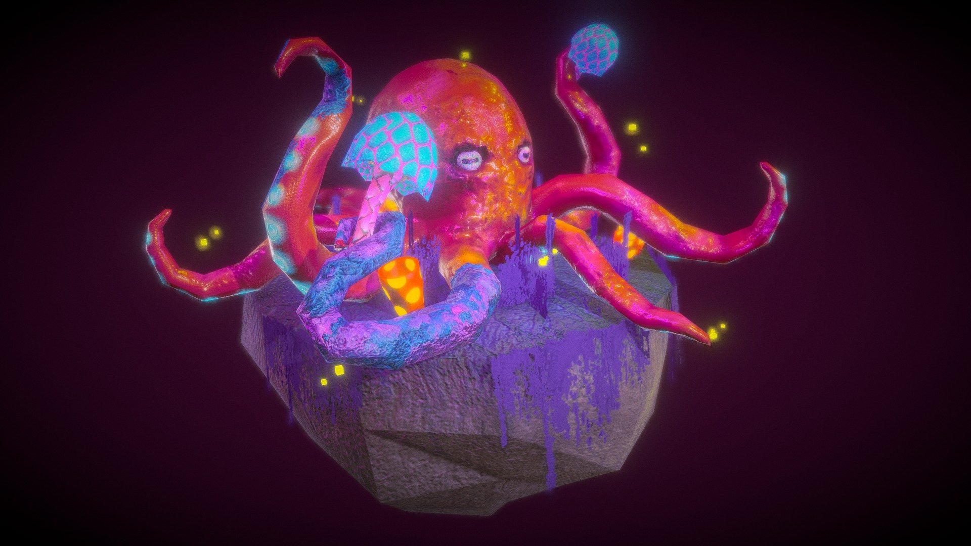 Fantasy Octopus diorama - Download Free 3D model by Val Turcea ...