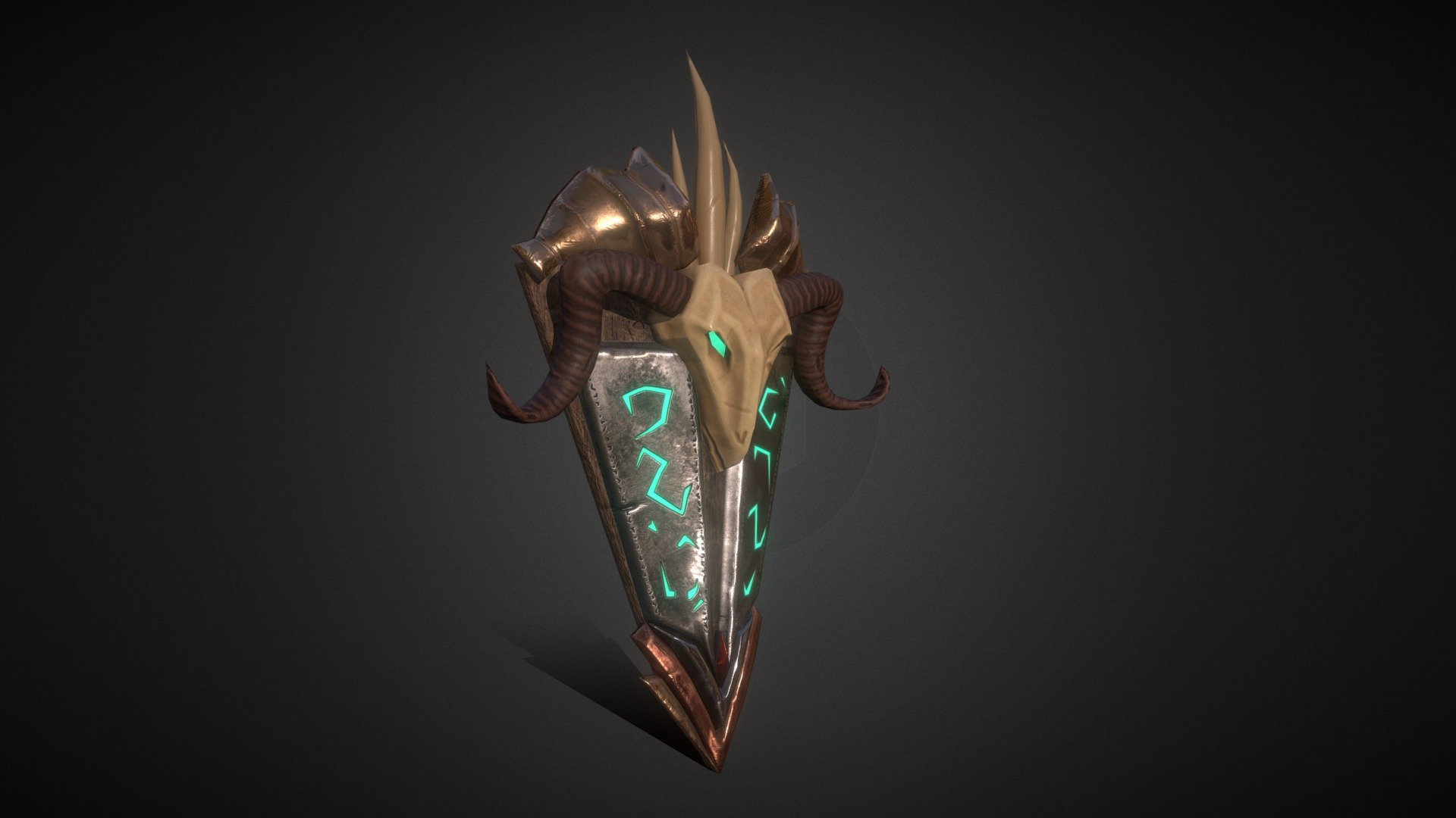 Skull Shield - 3D model by ShaposhnikovG [f7b390c] - Sketchfab