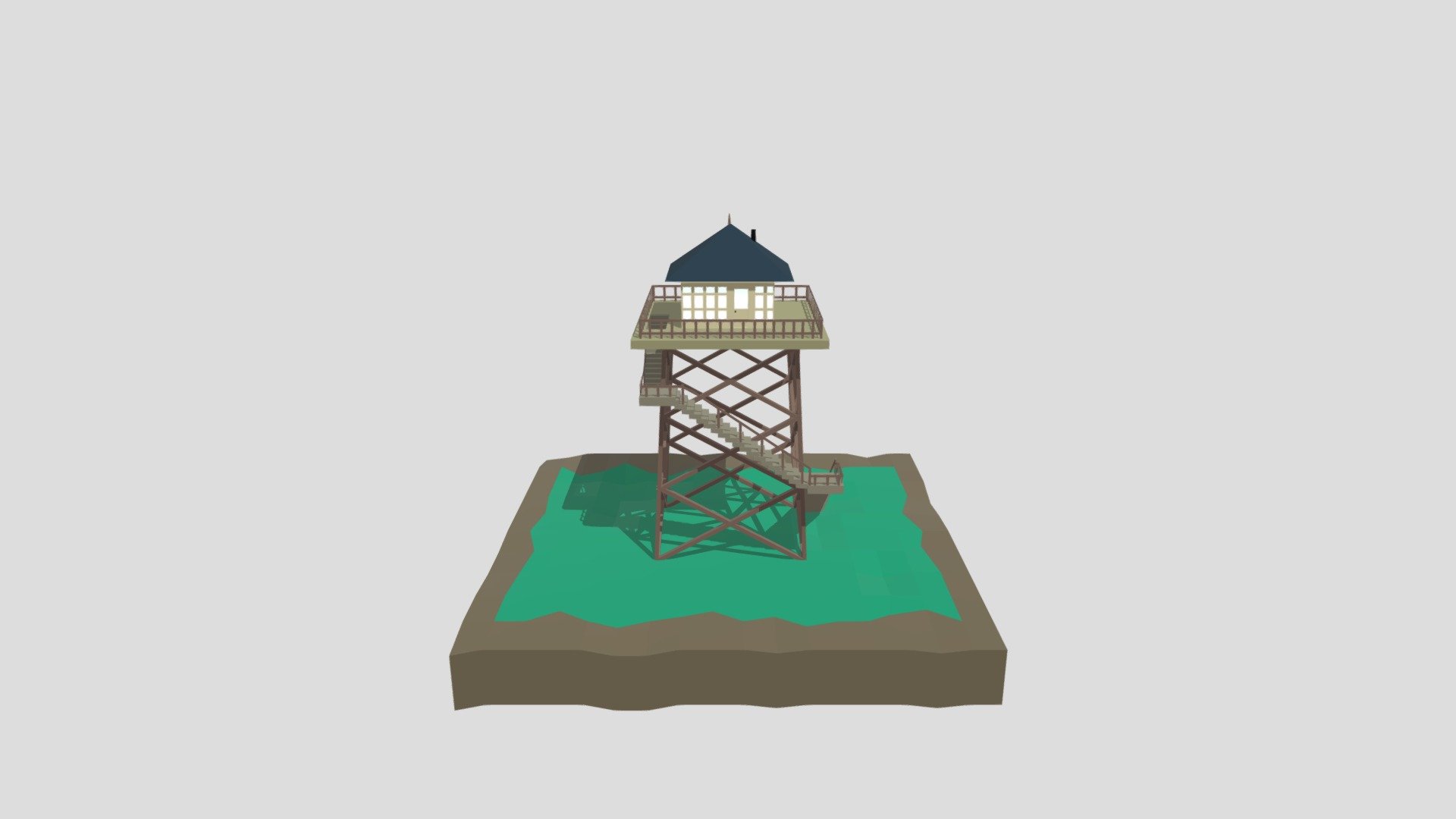 Fire lookout tower - Download Free 3D model by k1llreal (@kirill ...