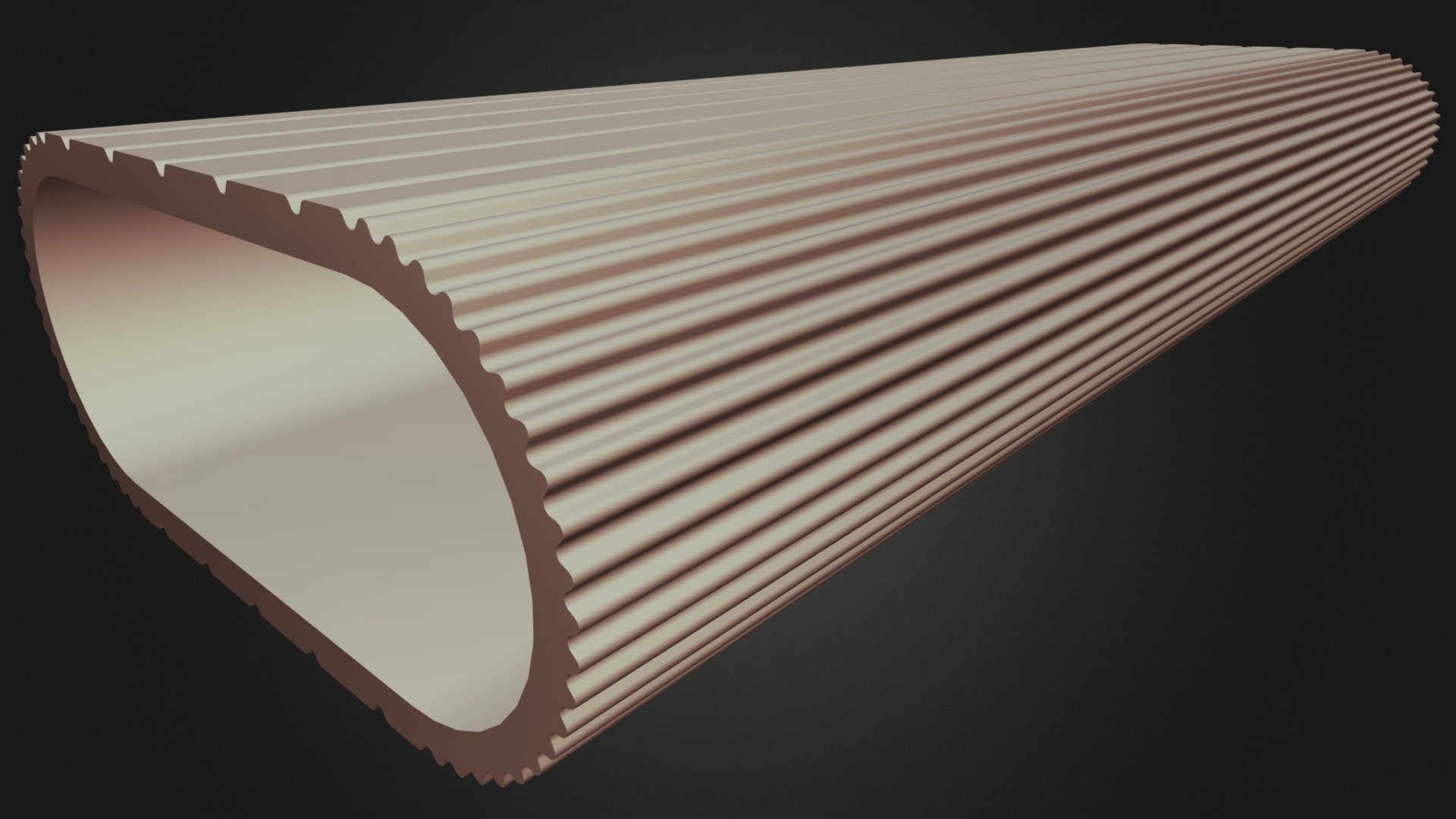 Aluminum Extruded Ribbed Oval Closet Rod - Buy Royalty Free 3D model by ...
