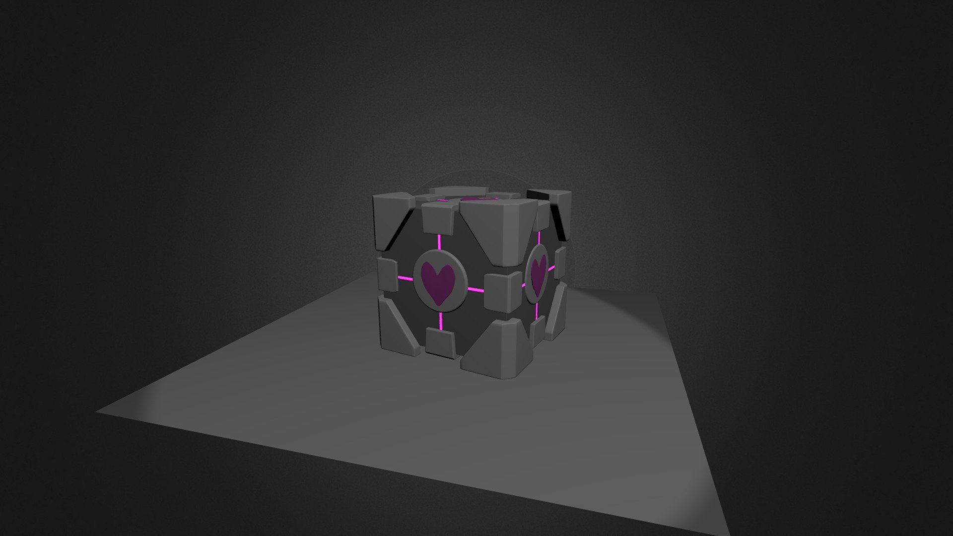 Companion Cube (a1) - 3D model by Apple303 [f7b843b] - Sketchfab