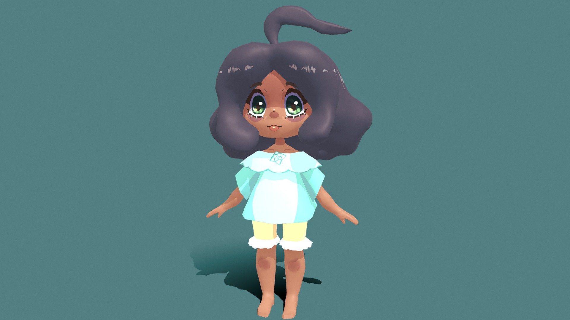 Aya the Protagonist - 3D model by ANIO_Official [f7b9e76] - Sketchfab