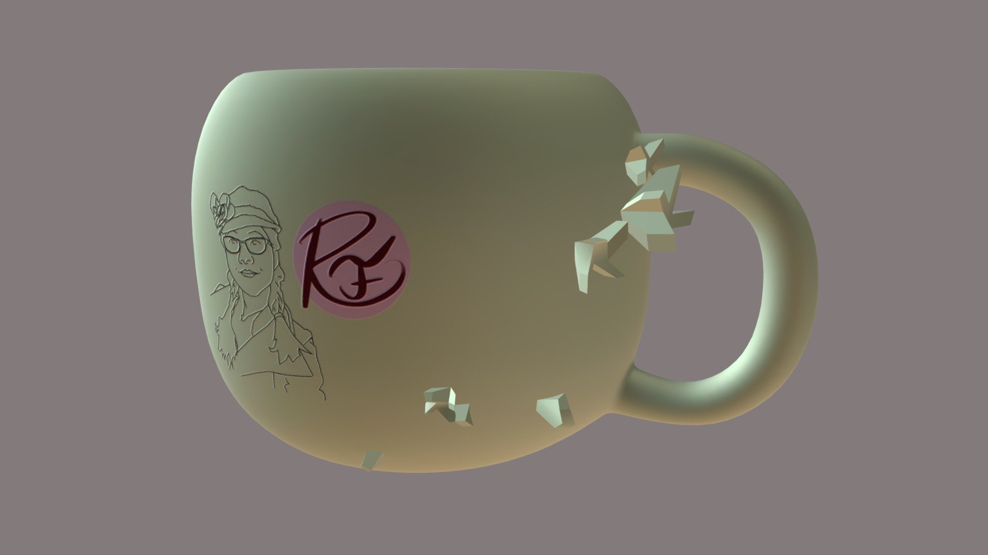 Mug - 3D model by Rae (@raefu) [f7bf75a] - Sketchfab