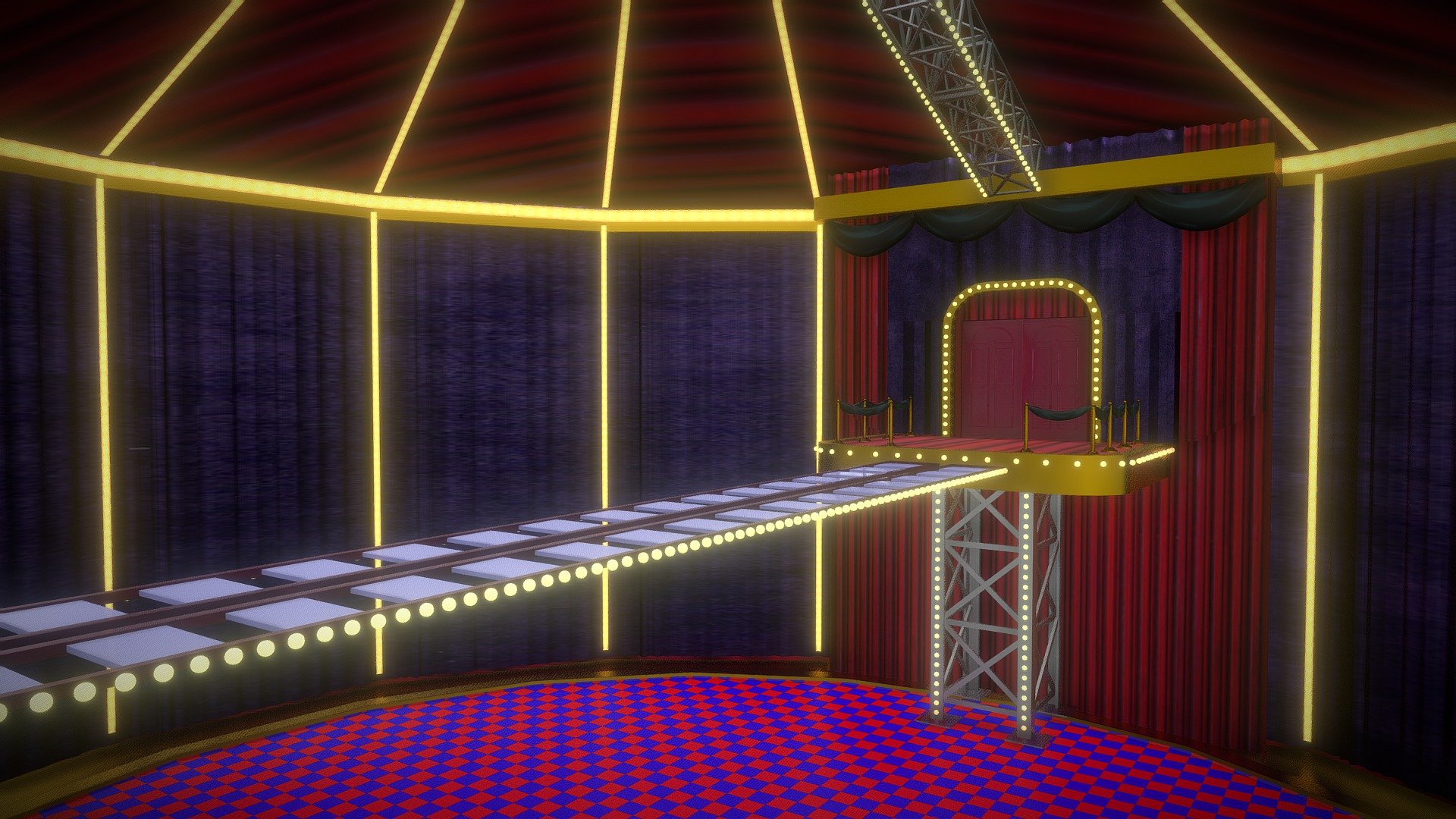 Squid Game Glass Bridge Level - Download Free 3D model by Vector Studios (@vector.studios ...