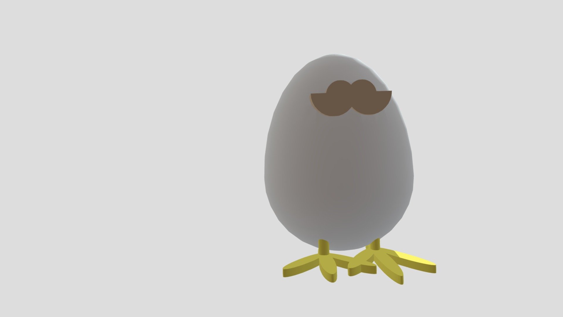 Chicken with a Mustache - 3D model by joshua.stock [f7c761a] - Sketchfab
