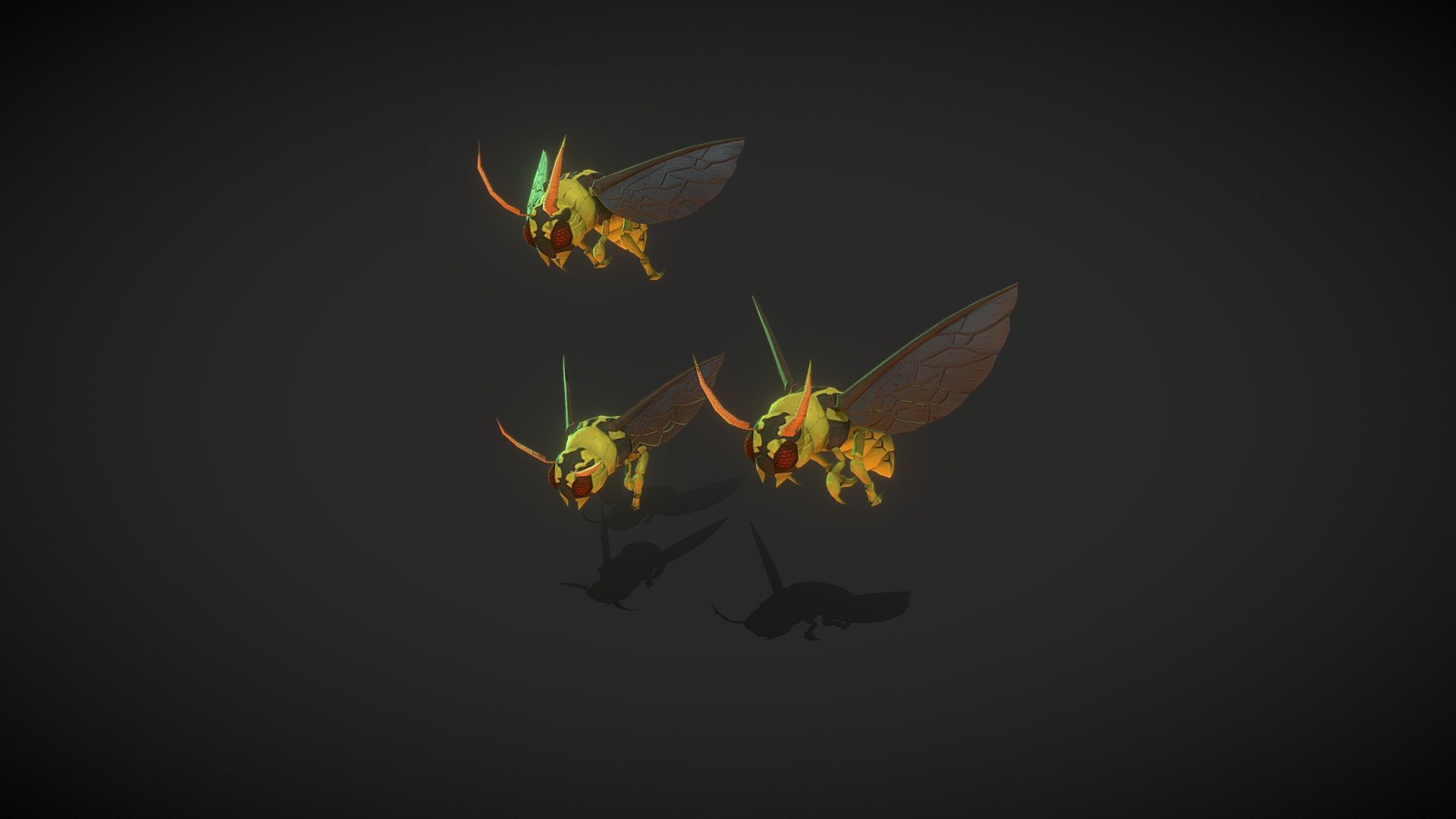 Bee Swarm - 3D model by Klaudia Naumann (@klaudia_naumann) [f7c8fb1 ...
