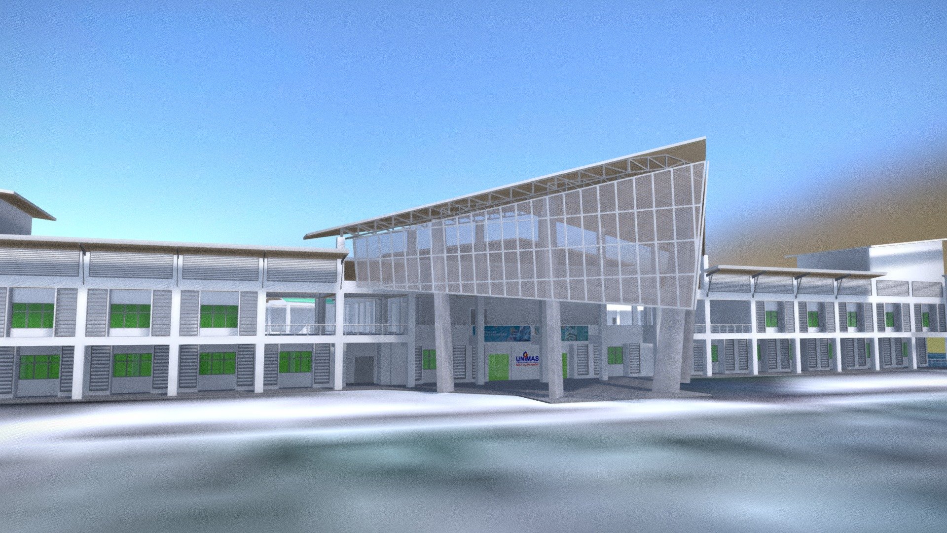 Faculty of Built Environment UNIMAS - 3D model by fbe.unimas1 [f7cd189 ...