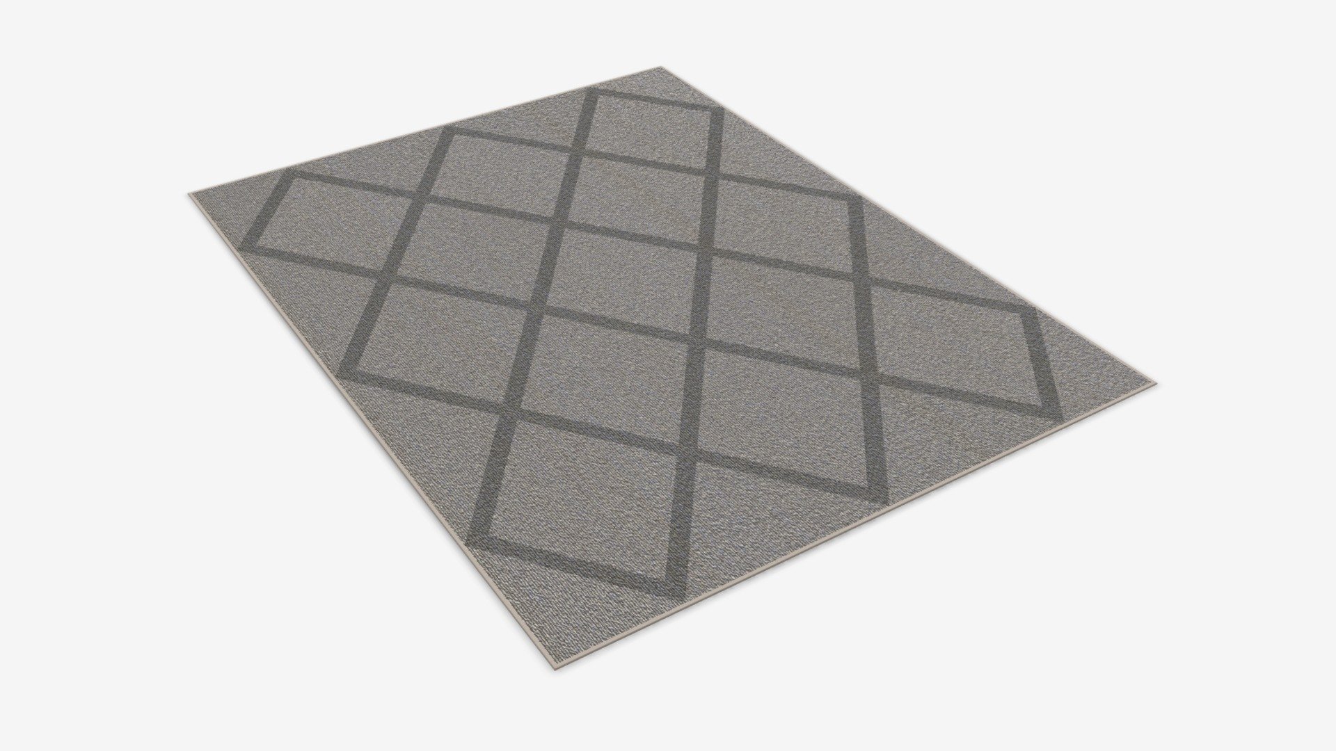 Indoor rectangle soft rug carpet grey - Buy Royalty Free 3D model by ...