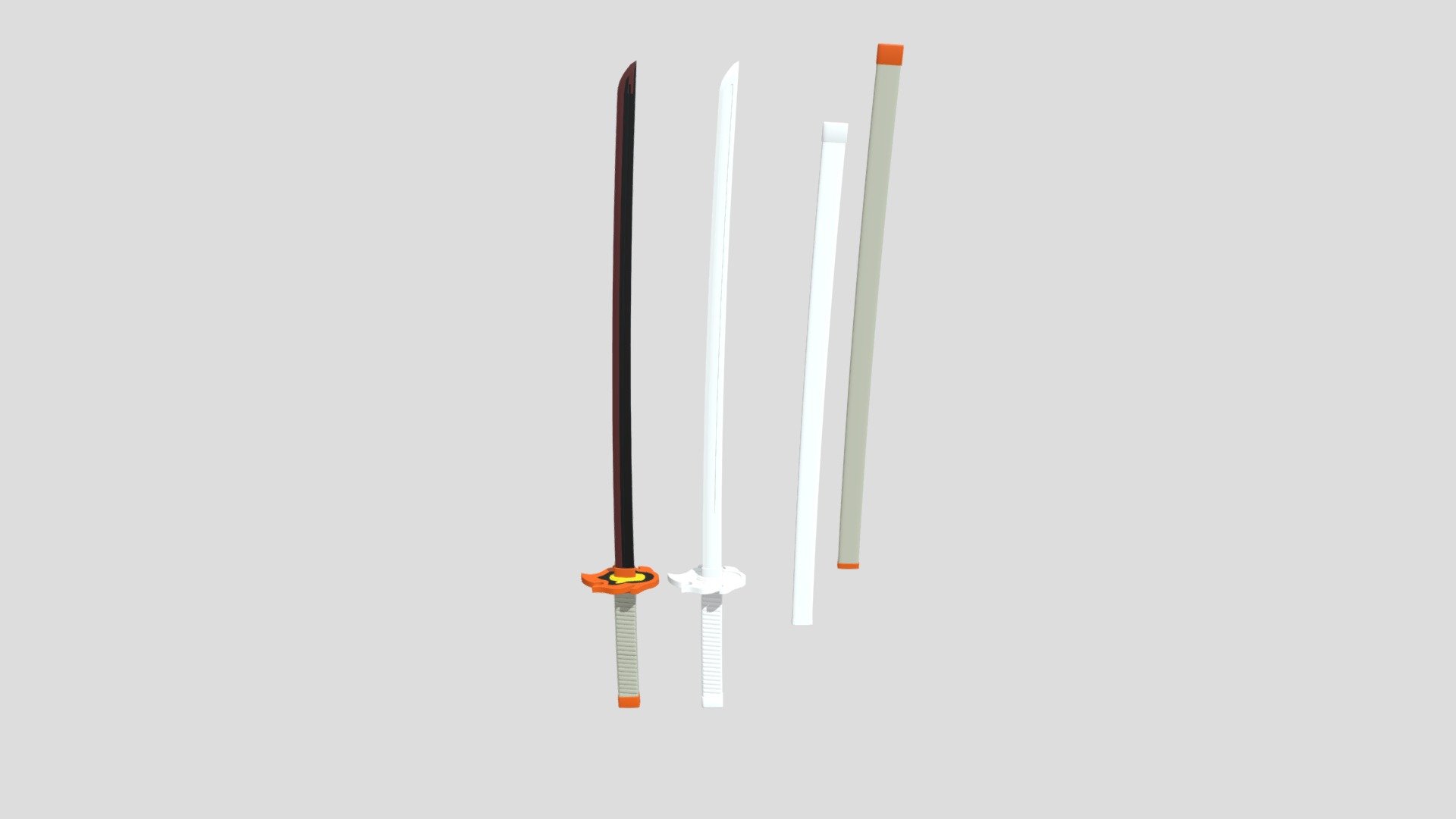Rengoku's Nichirin Sword - 3D model by Kodachi [f7ce3f8] - Sketchfab