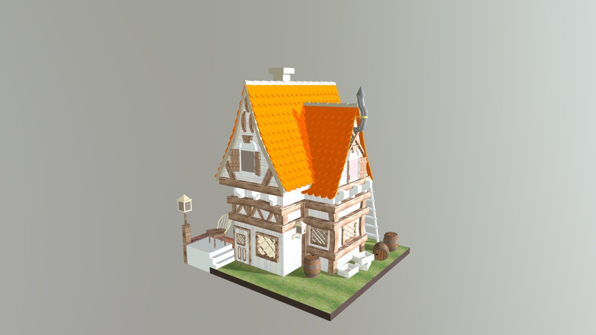 old house concept - 3D model by harpreet_saini [f7cefa0] - Sketchfab