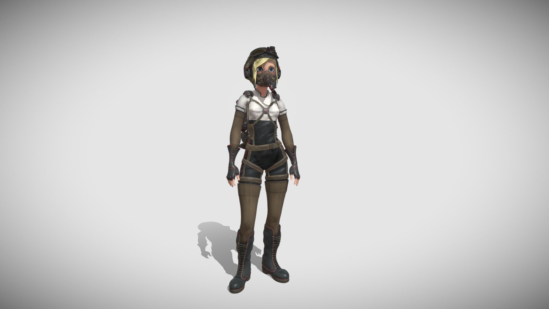 Dieselpunk Pilot - 3D model by Telcy.Durand [f7d0fdb] - Sketchfab