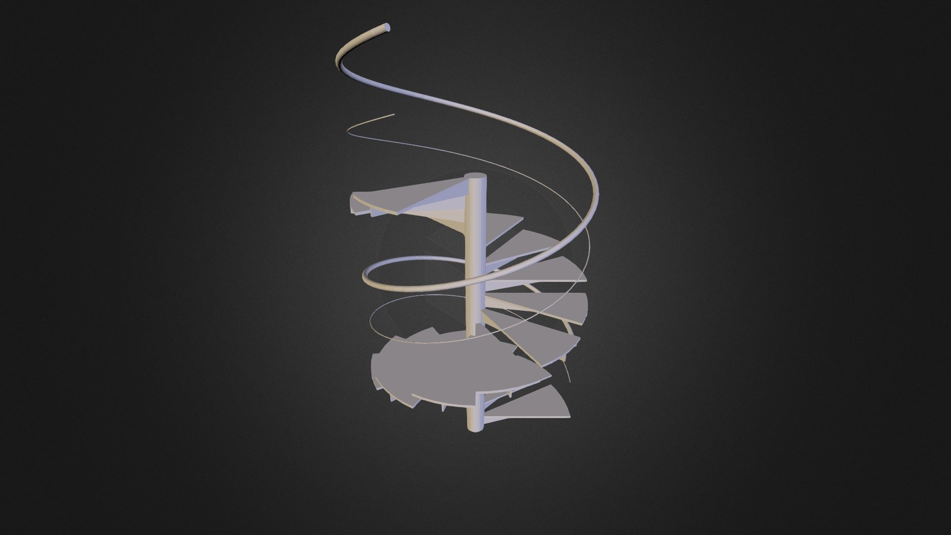 spiral_staircase - 3D model by AzlanZainuddin [f7d1762] - Sketchfab